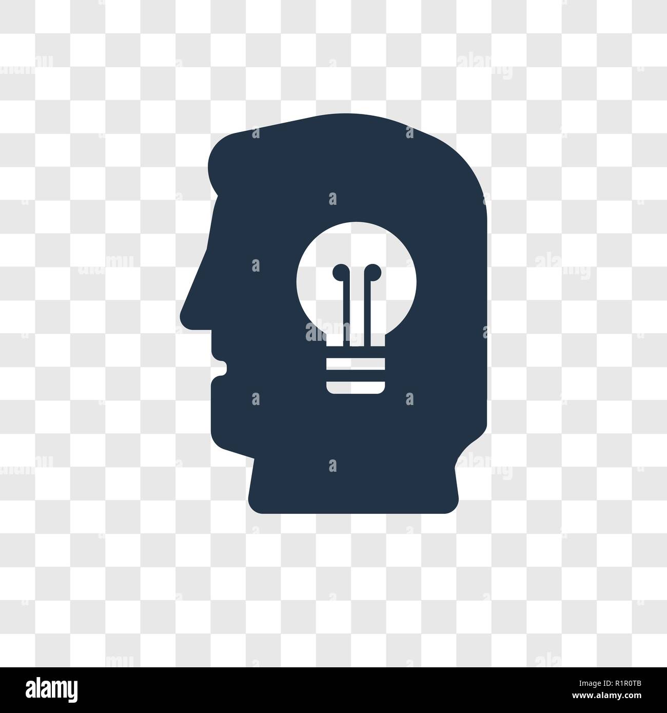 Idea vector icon isolated on transparent background, Idea transparency ...