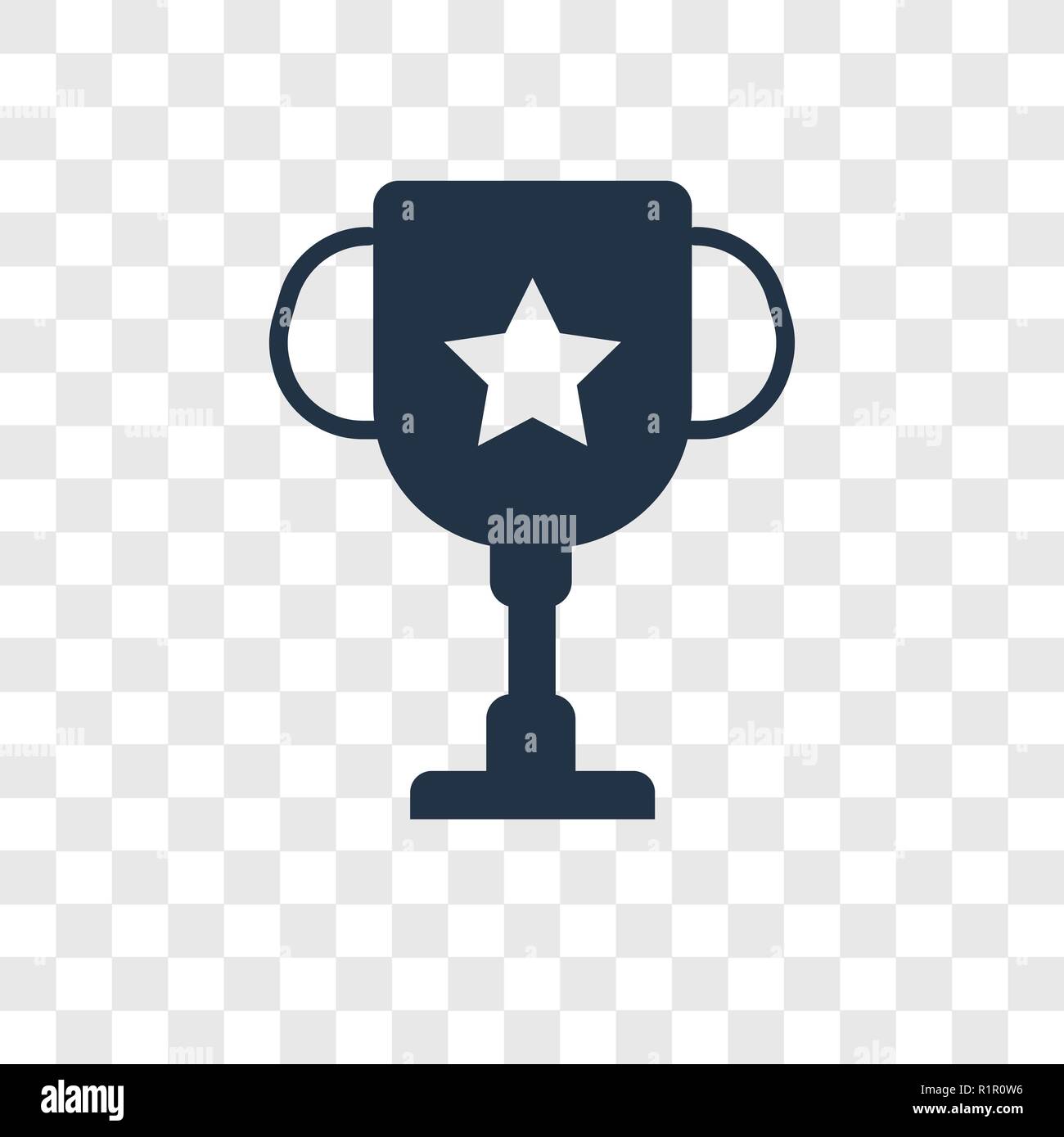 Trophy vector icon isolated on transparent background, Trophy ...