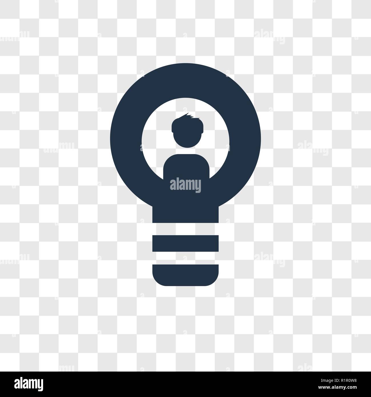 Idea vector icon isolated on transparent background, Idea transparency ...