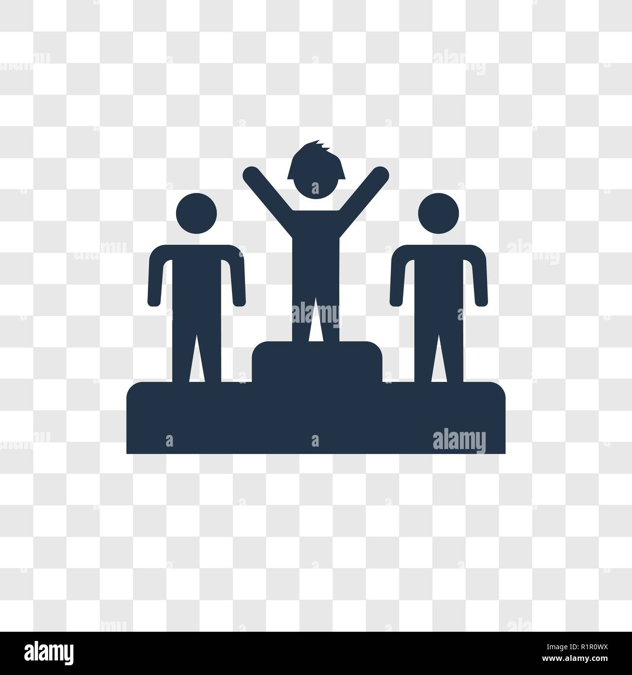 Podium vector icon isolated on transparent background, Podium ...