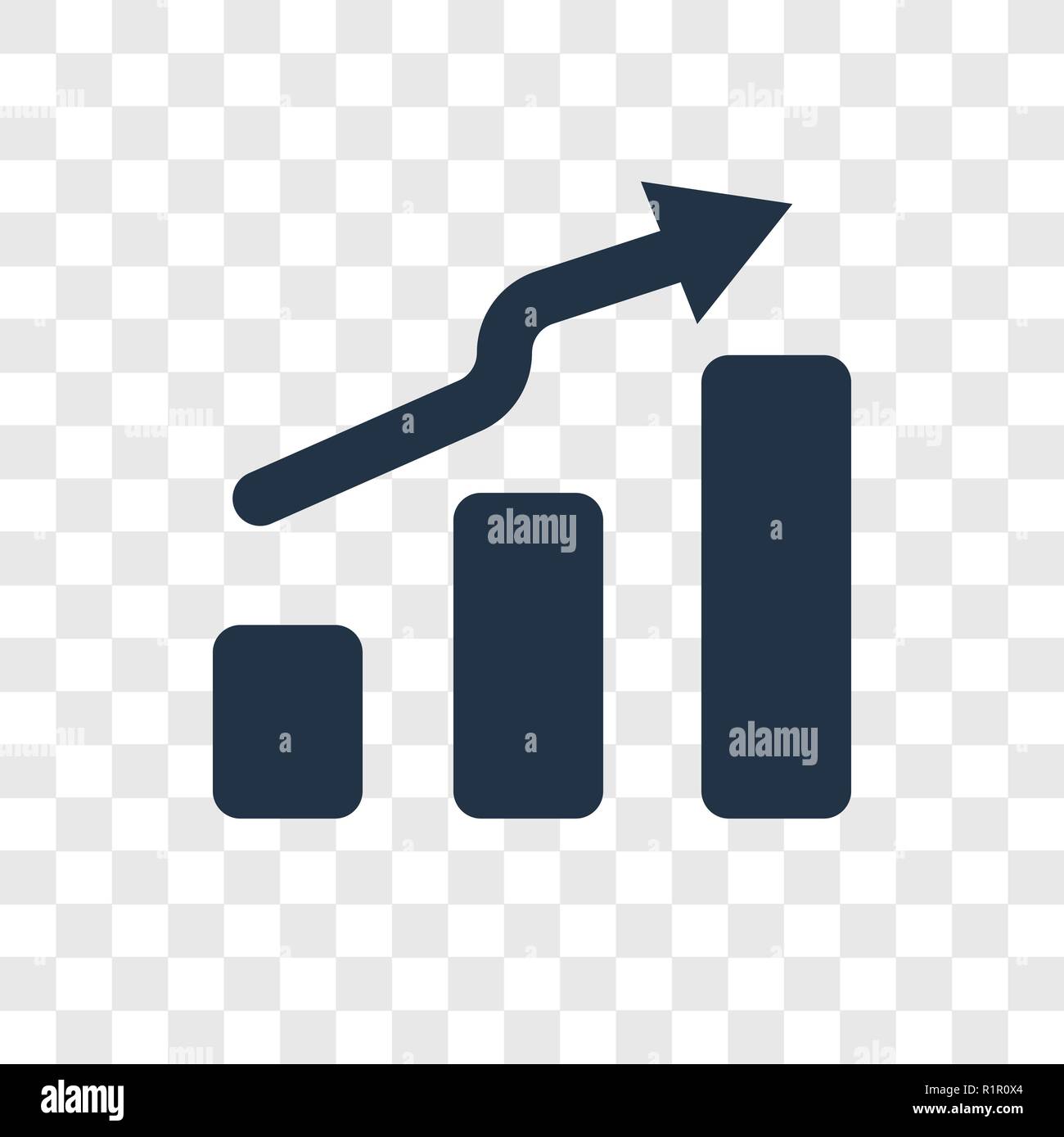 Growth vector icon isolated on transparent background, Growth ...