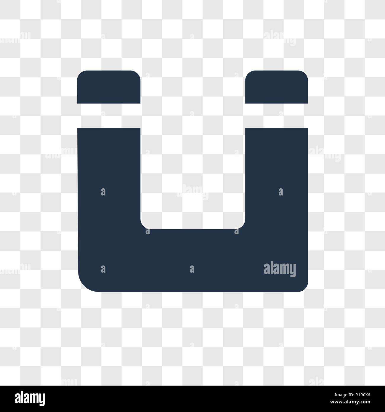 Magnet vector icon isolated on transparent background, Magnet ...