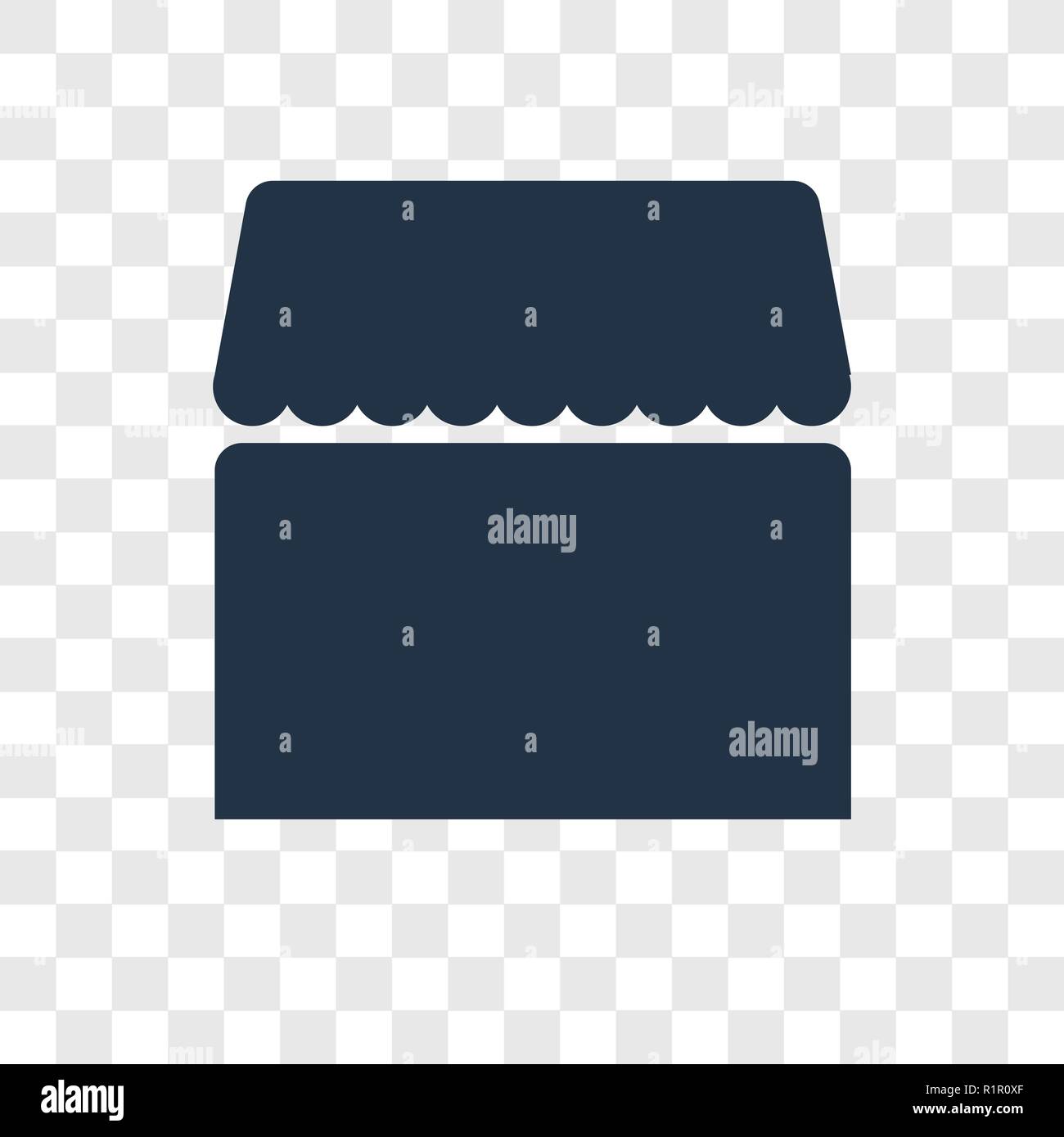 Shop vector icon isolated on transparent background, Shop transparency ...