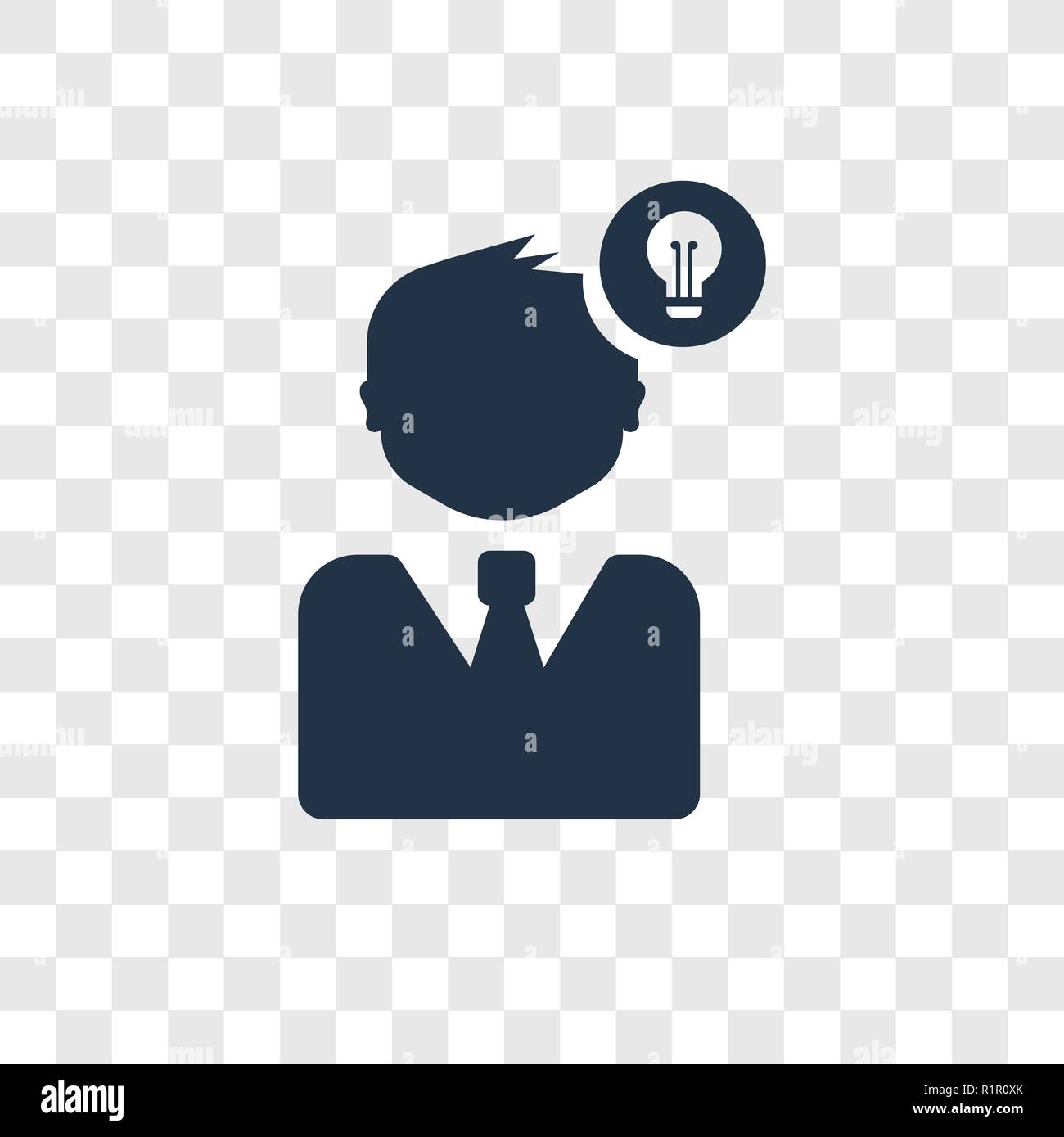 Idea vector icon isolated on transparent background, Idea transparency ...