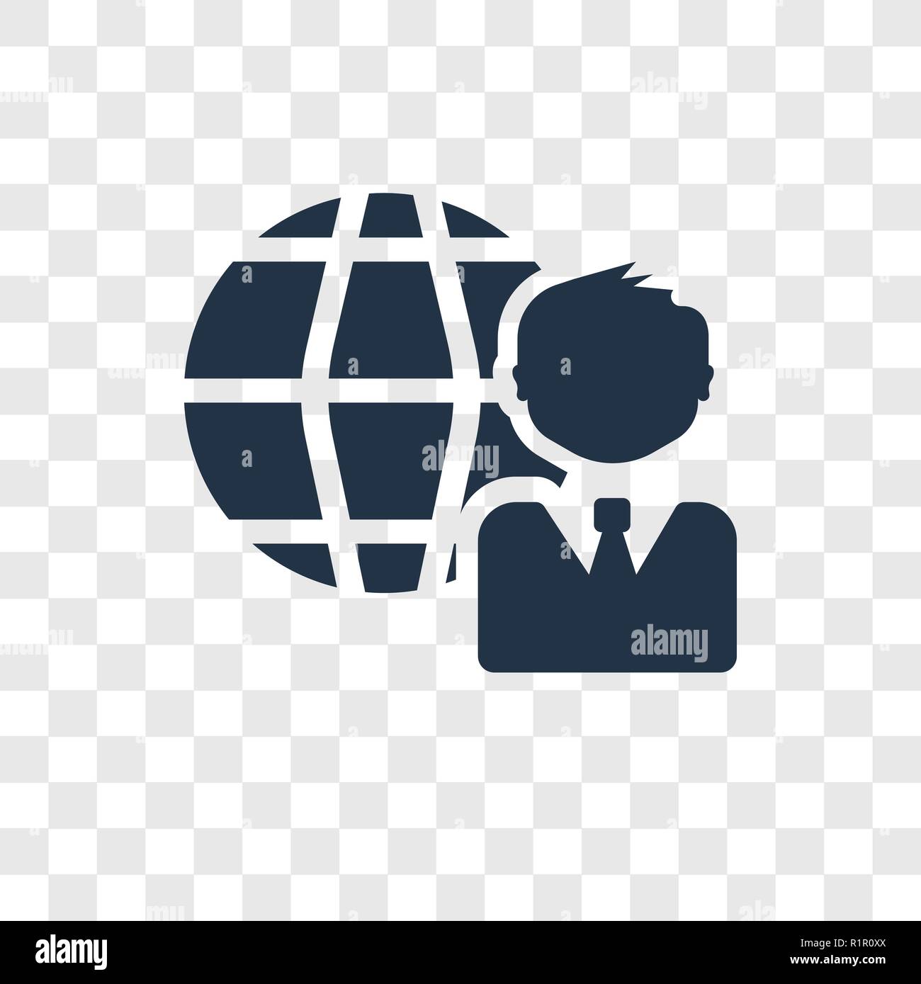 Worldwide vector icon isolated on transparent background, Worldwide ...