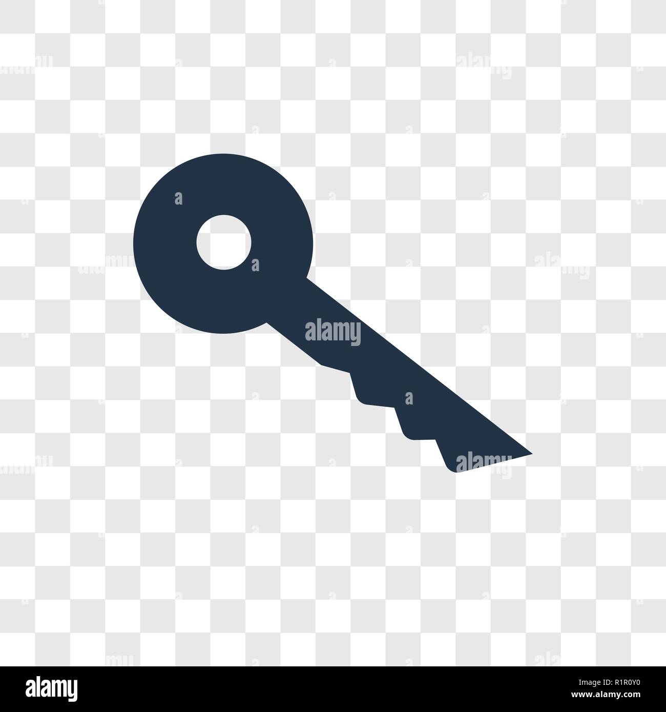 Key vector icon isolated on transparent background, Key transparency ...