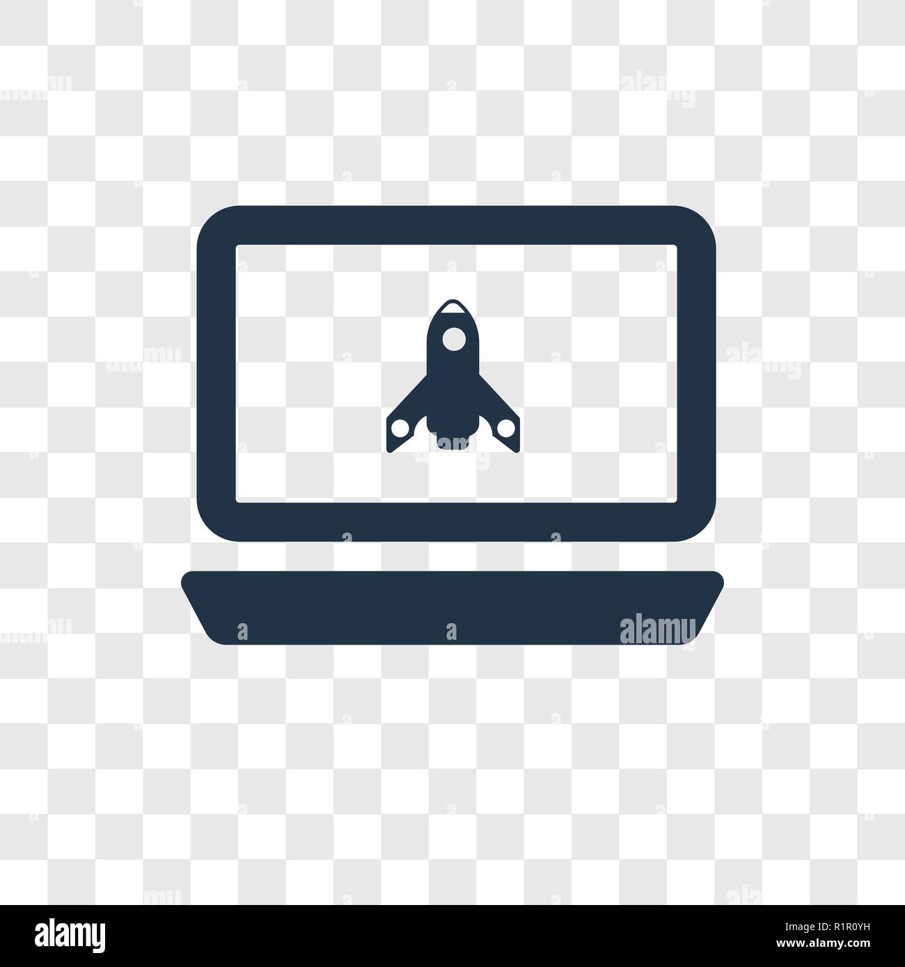 Startup vector icon isolated on transparent background, Startup ...