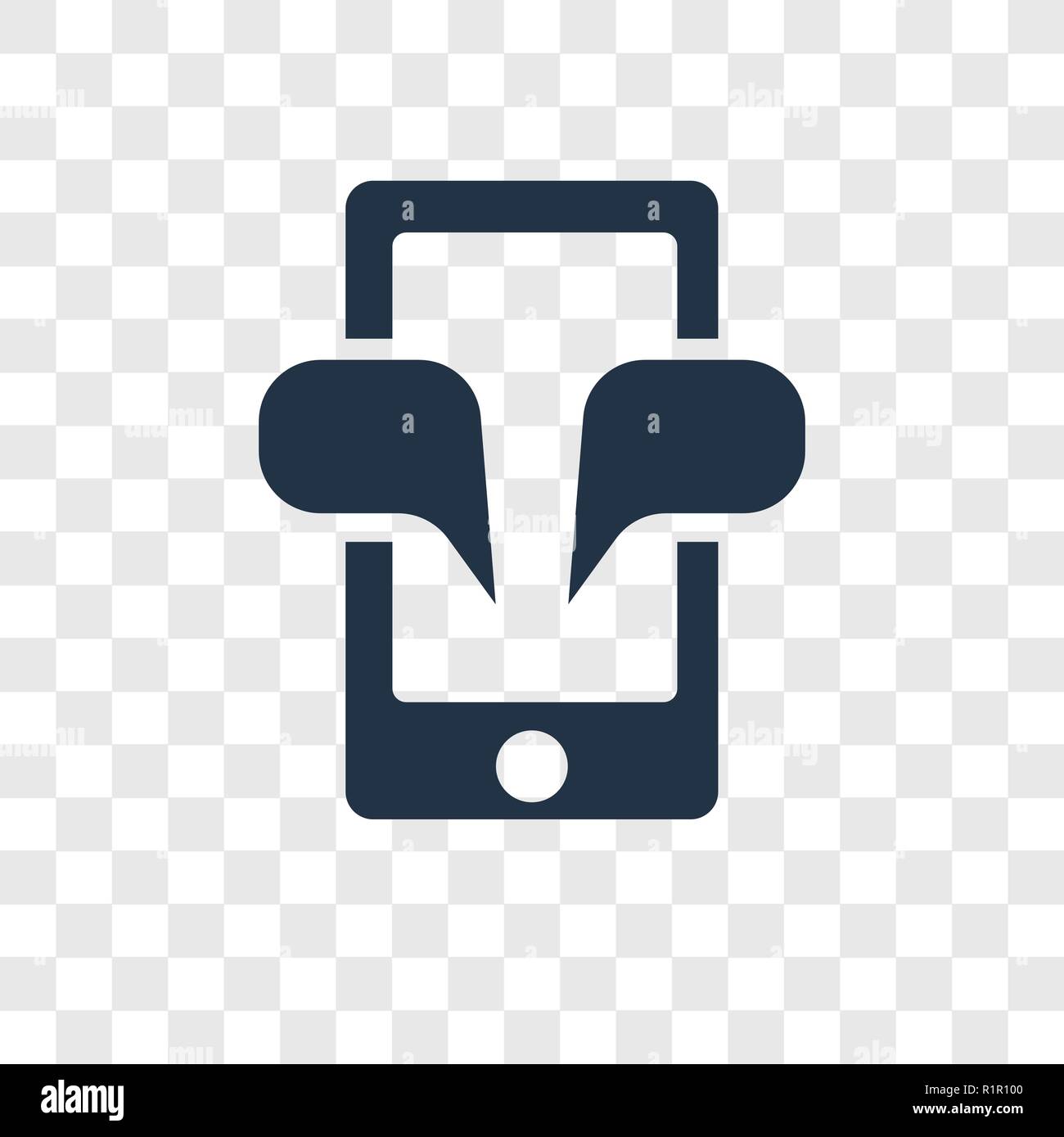 Smartphone vector icon isolated on transparent background, Smartphone ...