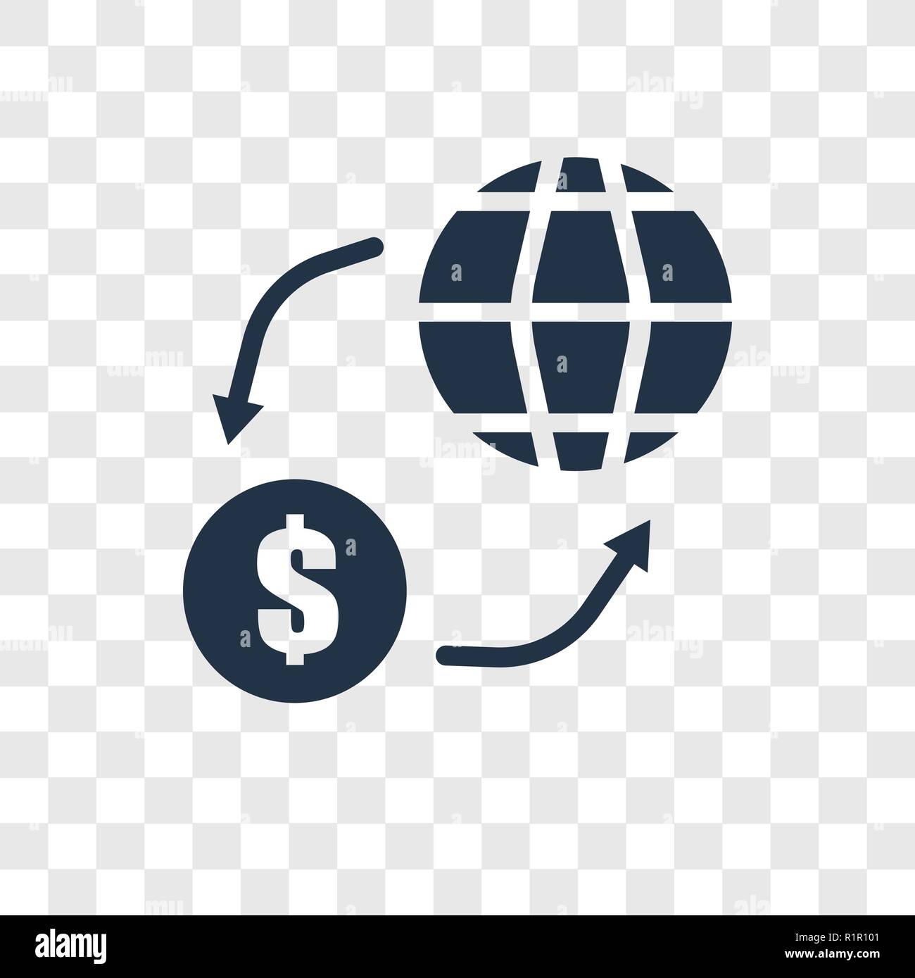 Worldwide vector icon isolated on transparent background, Worldwide ...