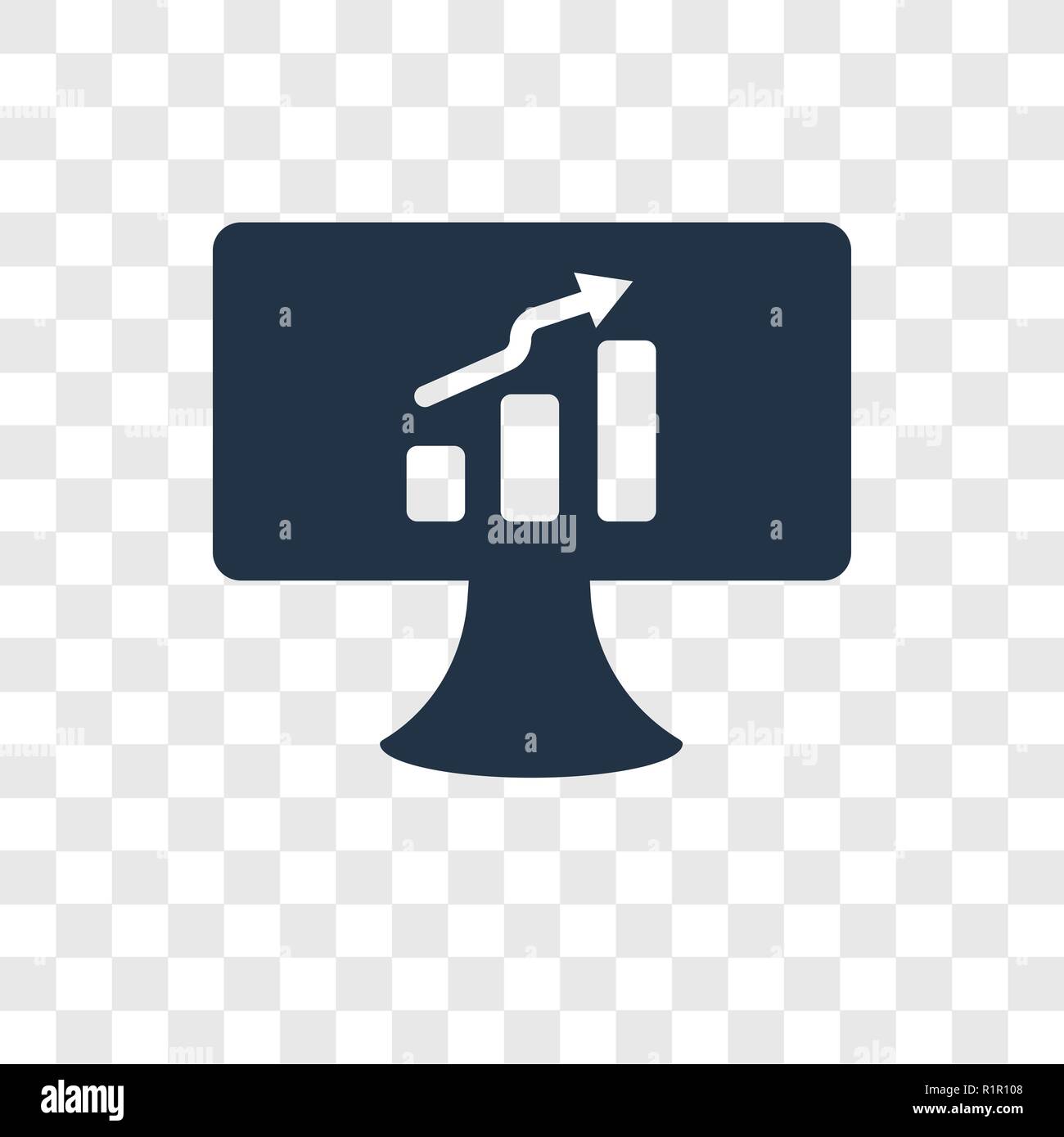 Screen vector icon isolated on transparent background, Screen ...