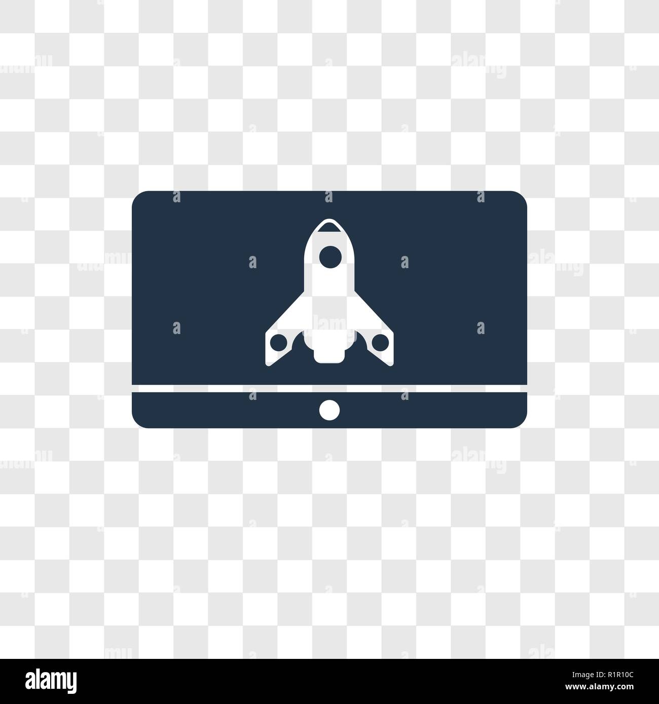 Startup vector icon isolated on transparent background, Startup ...