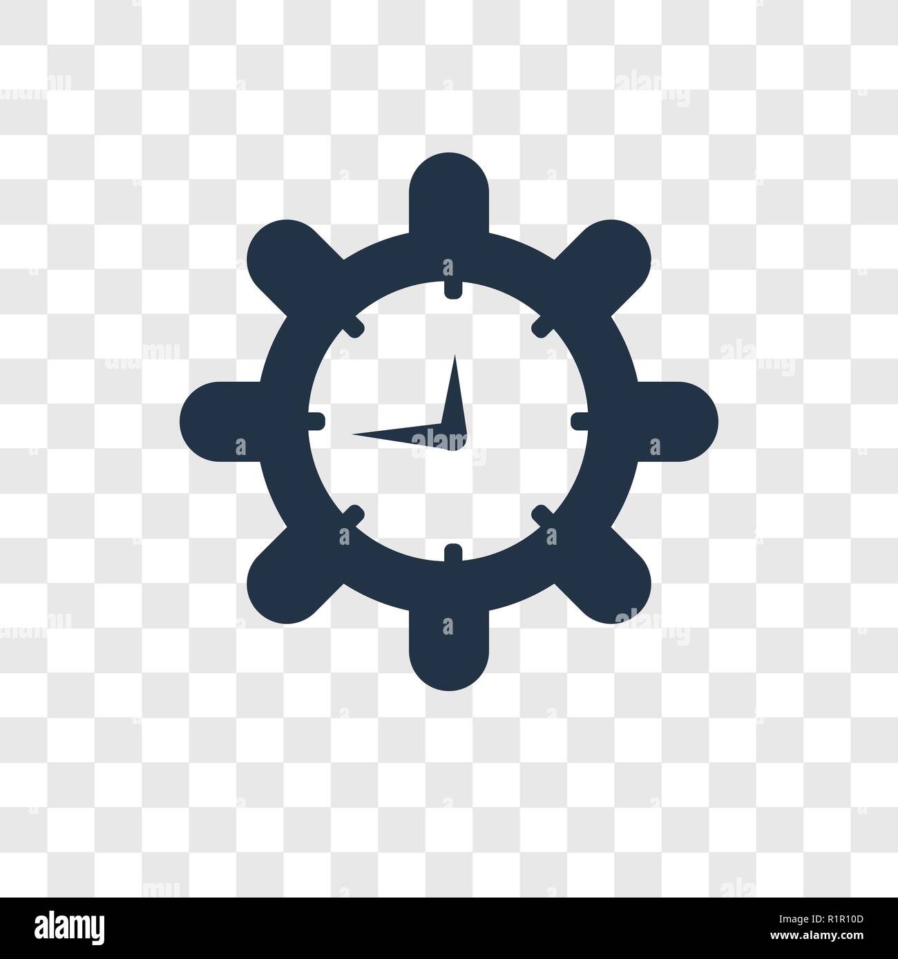 Clock vector icon isolated on transparent background, Clock ...