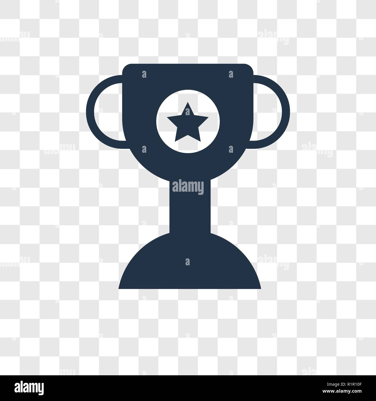 Trophy vector icon isolated on transparent background, Trophy ...