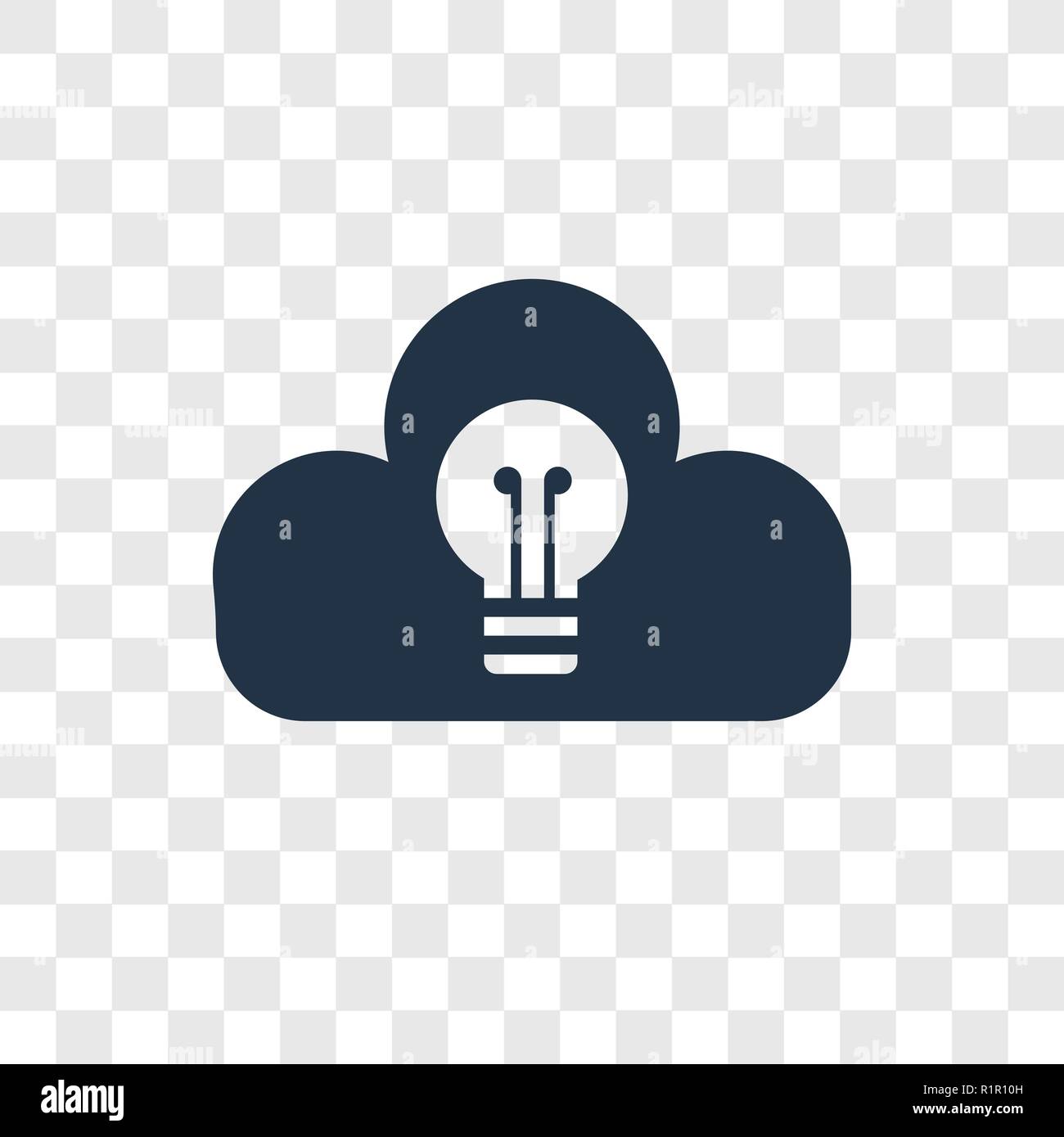 Light bulb vector icon isolated on transparent background, Light bulb ...