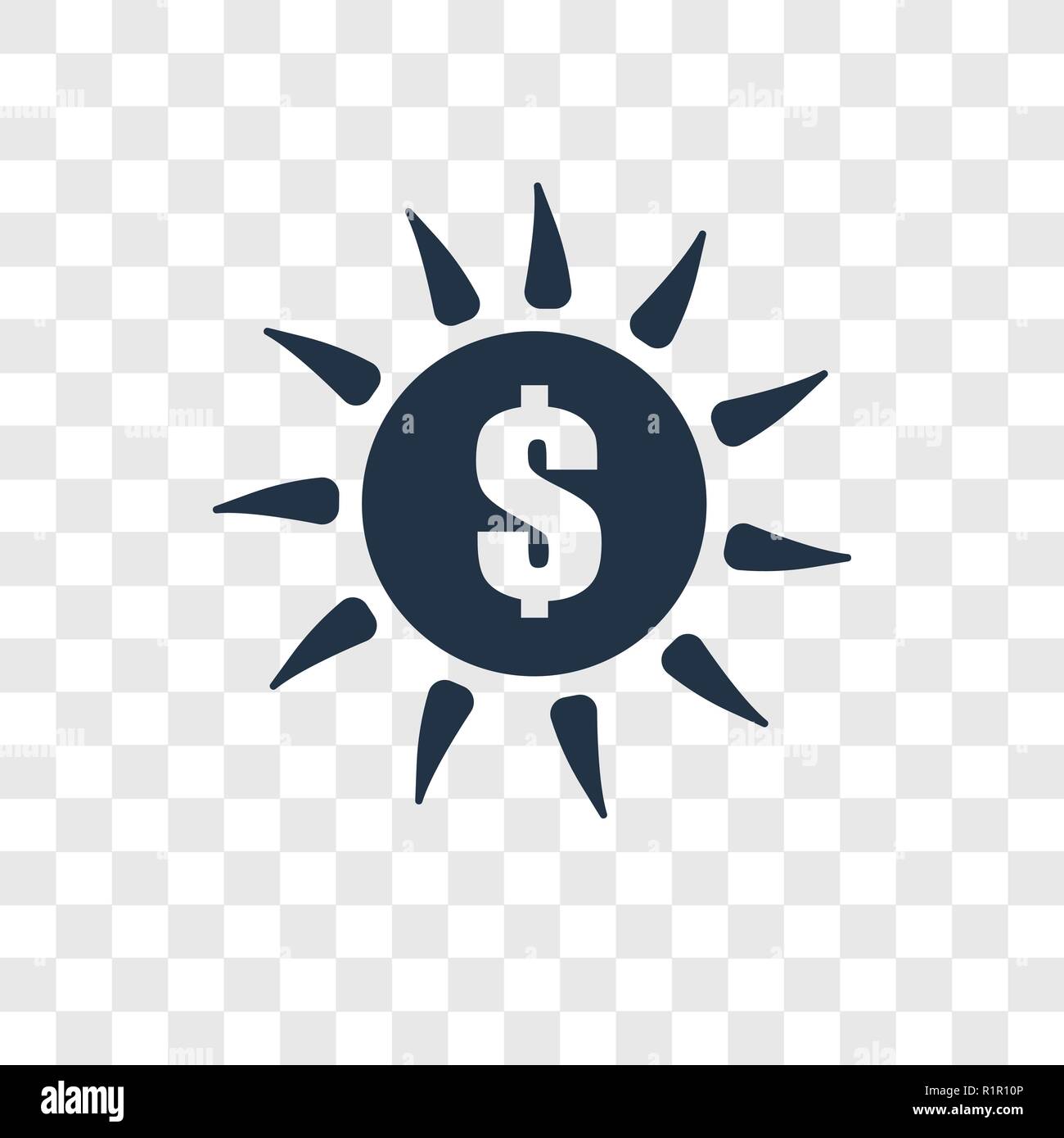Sun vector icon isolated on transparent background, Sun transparency ...