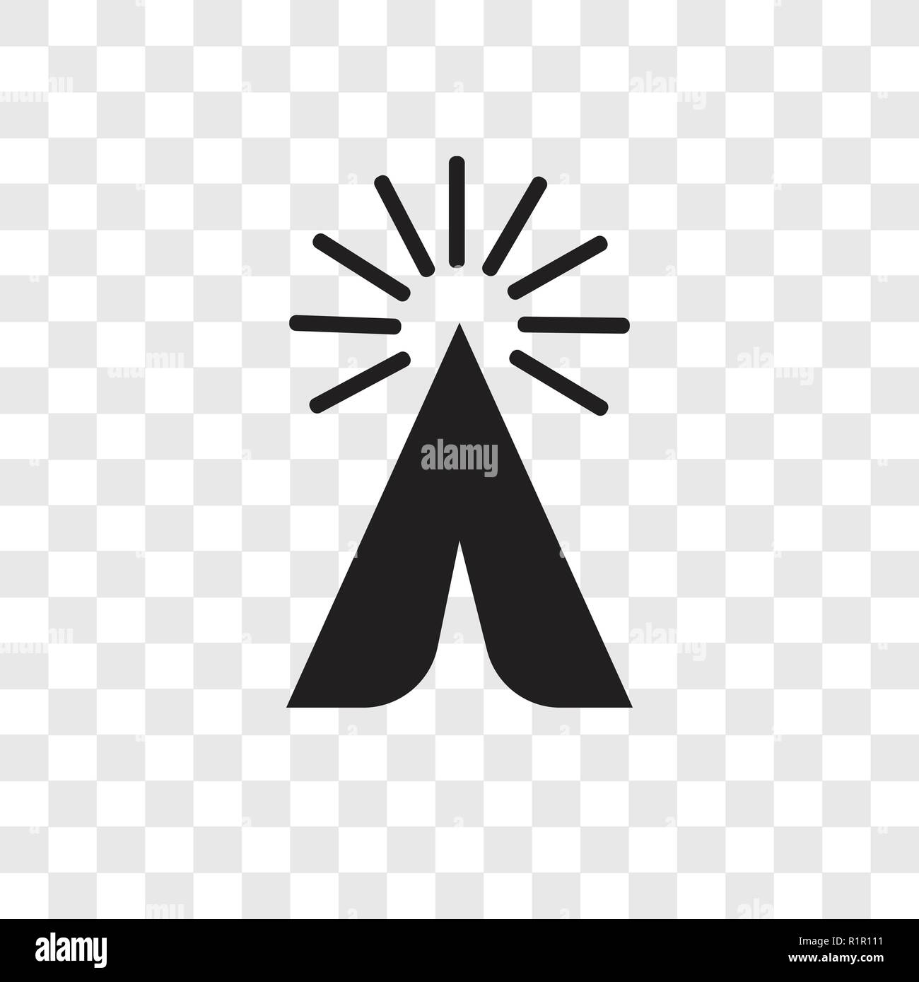 Click vector icon isolated on transparent background, Click ...