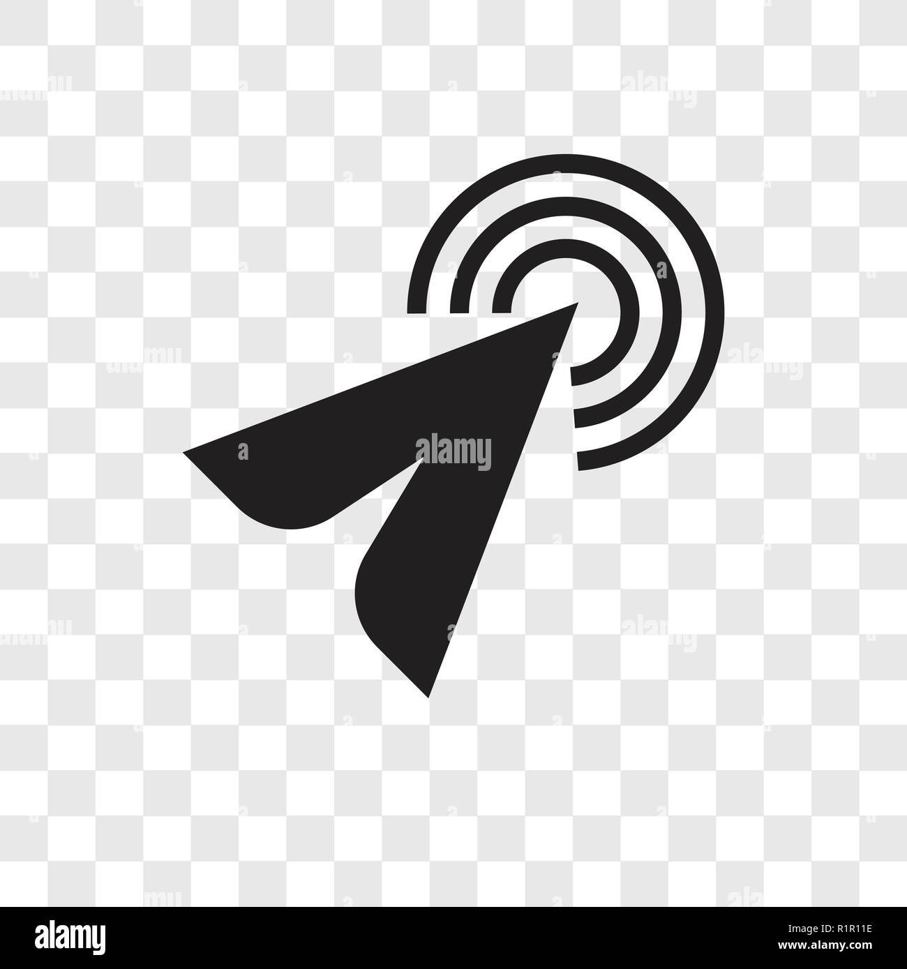 Click vector icon isolated on transparent background, Click ...