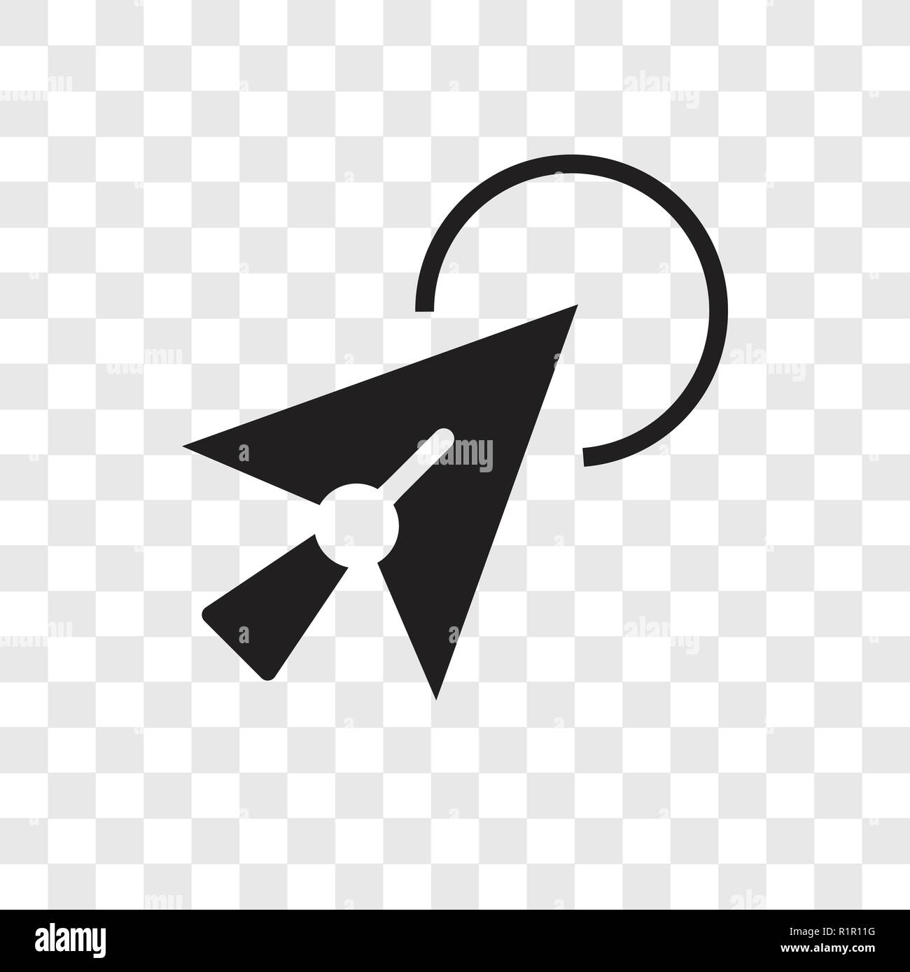 Click vector icon isolated on transparent background, Click ...