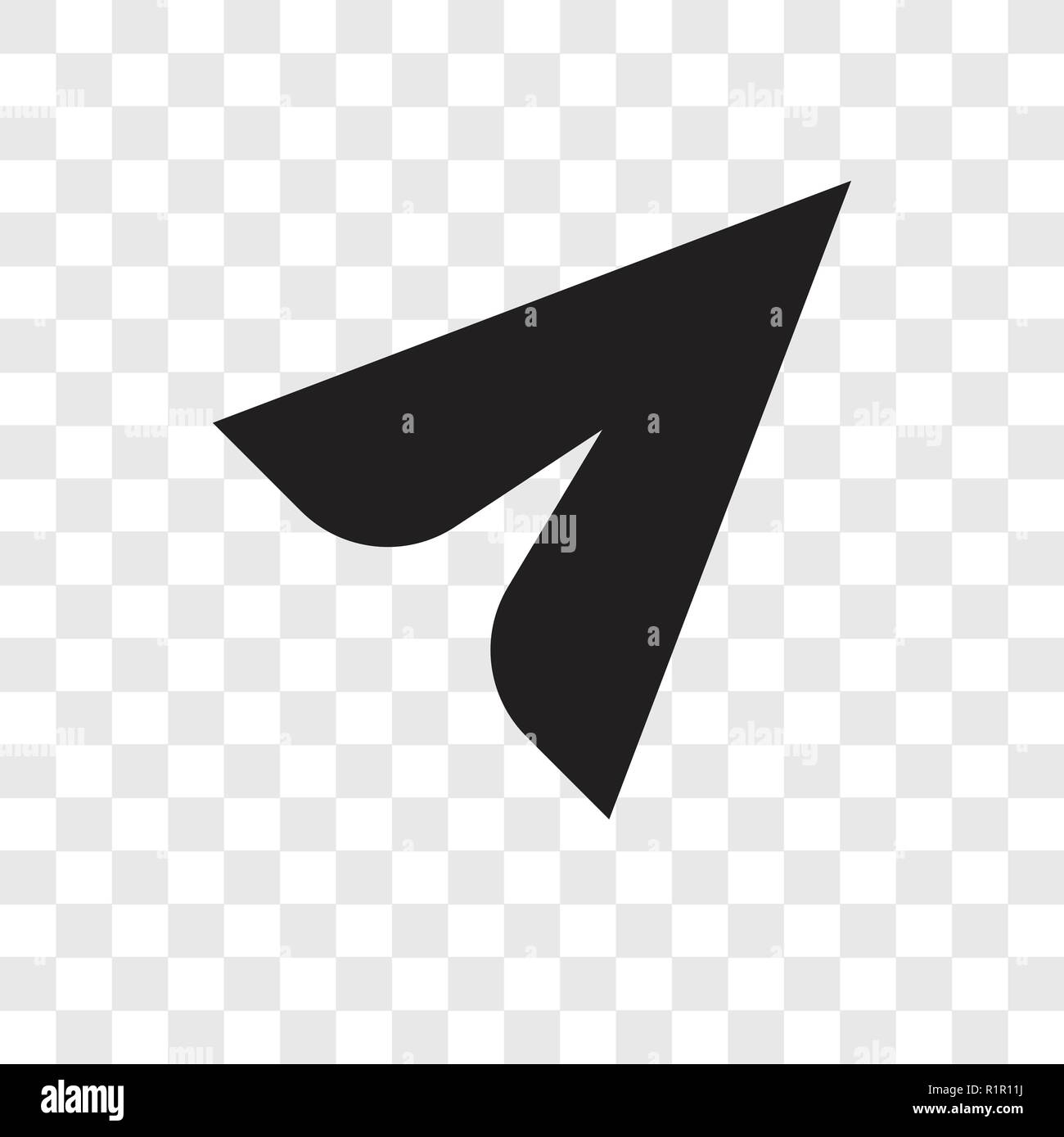 Cursor vector icon isolated on transparent background, Cursor ...