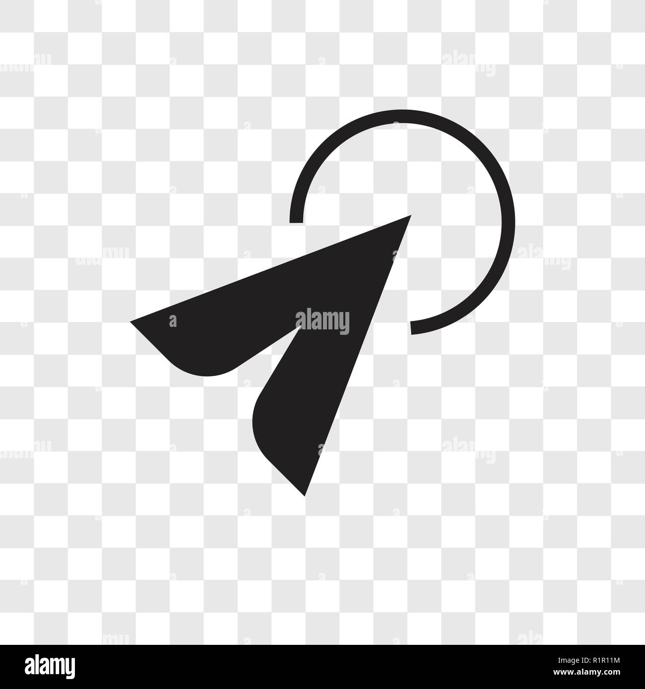 Click vector icon isolated on transparent background, Click ...