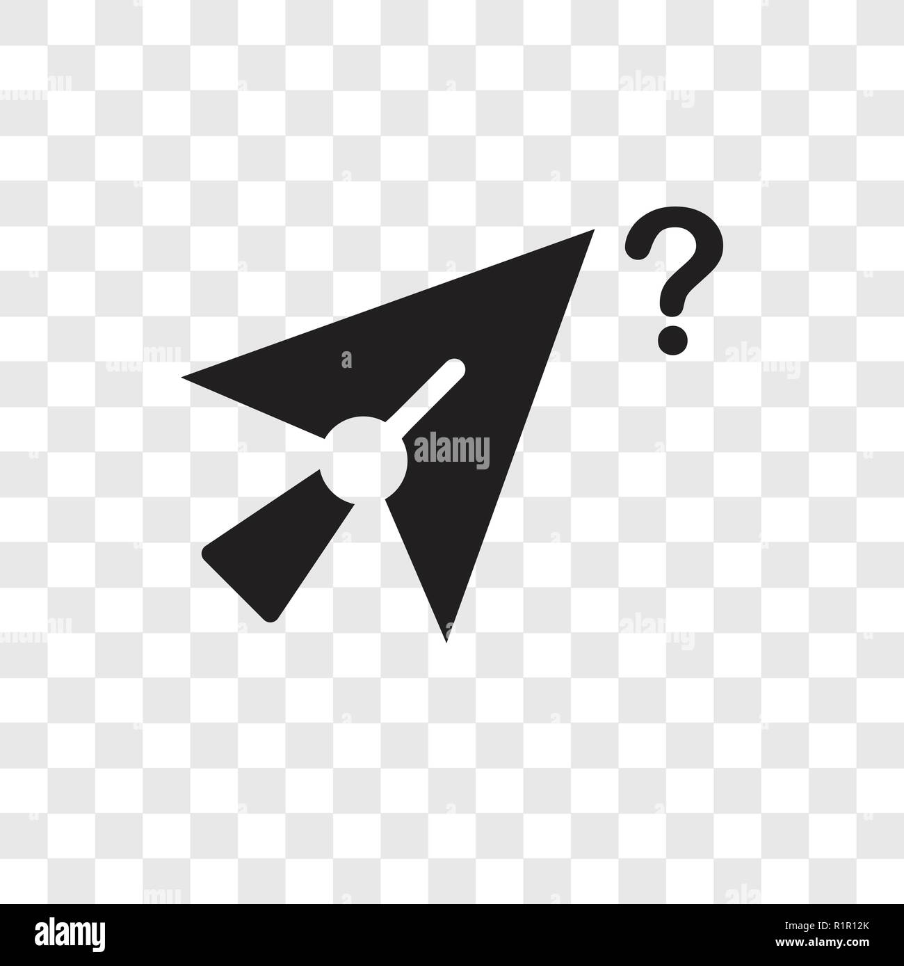 Cursor vector icon isolated on transparent background, Cursor ...