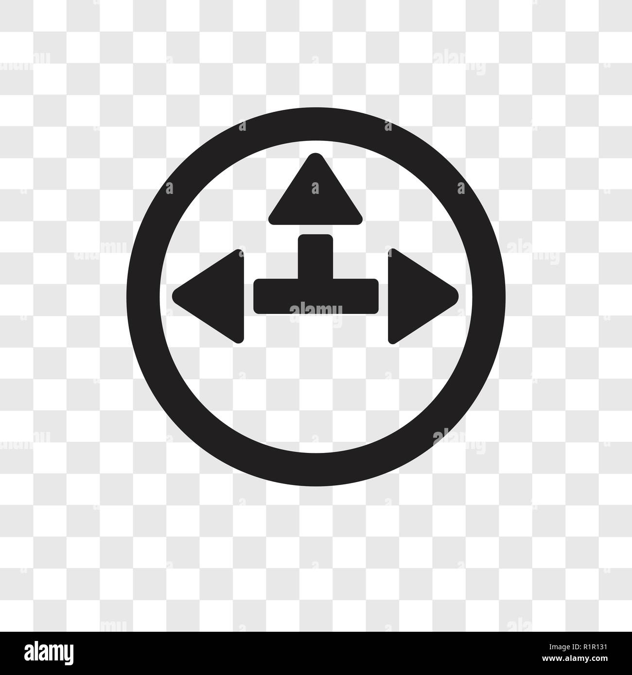 Move vector icon isolated on transparent background, Move transparency ...