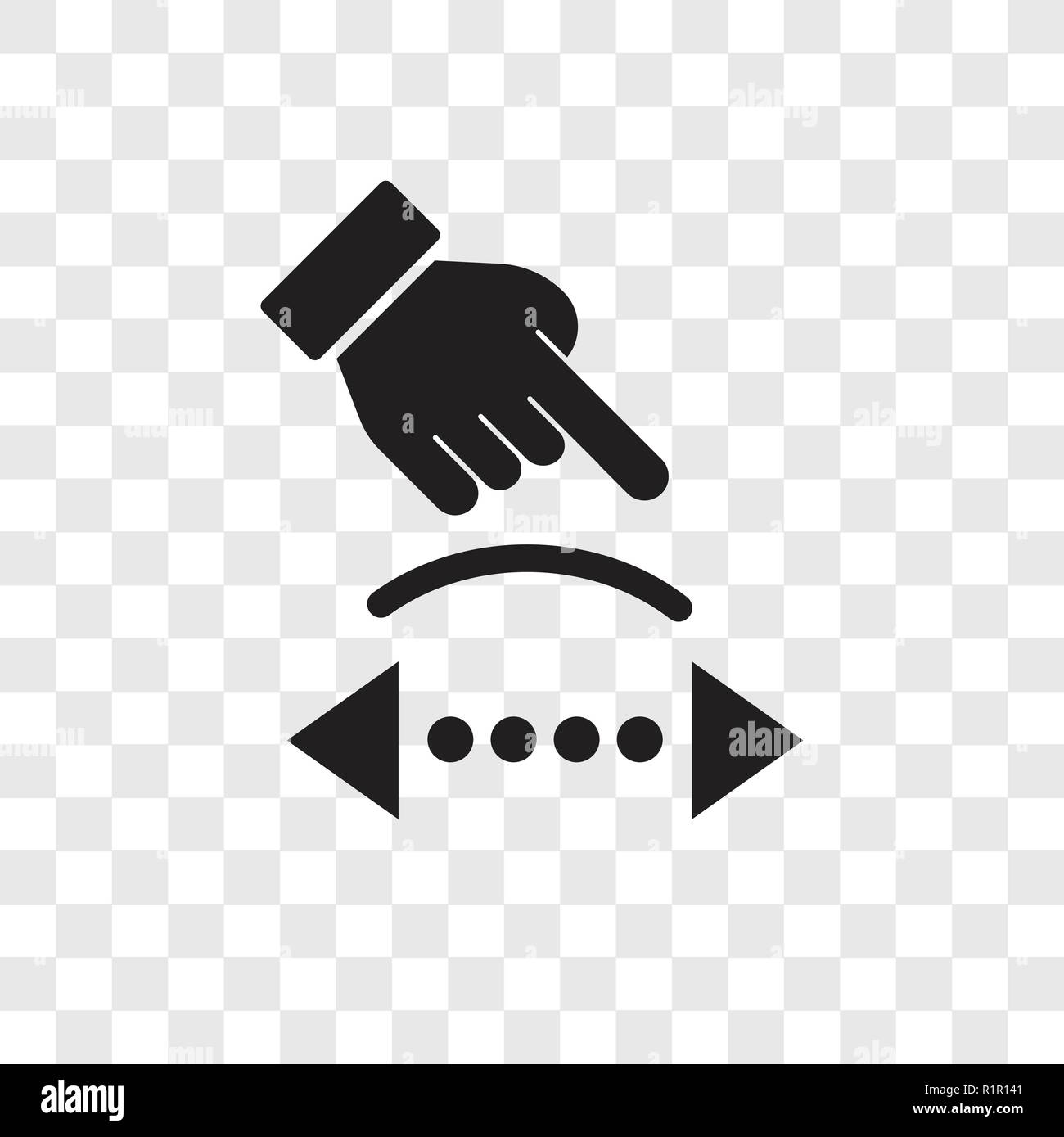 Scroll vector icon isolated on transparent background, Scroll ...