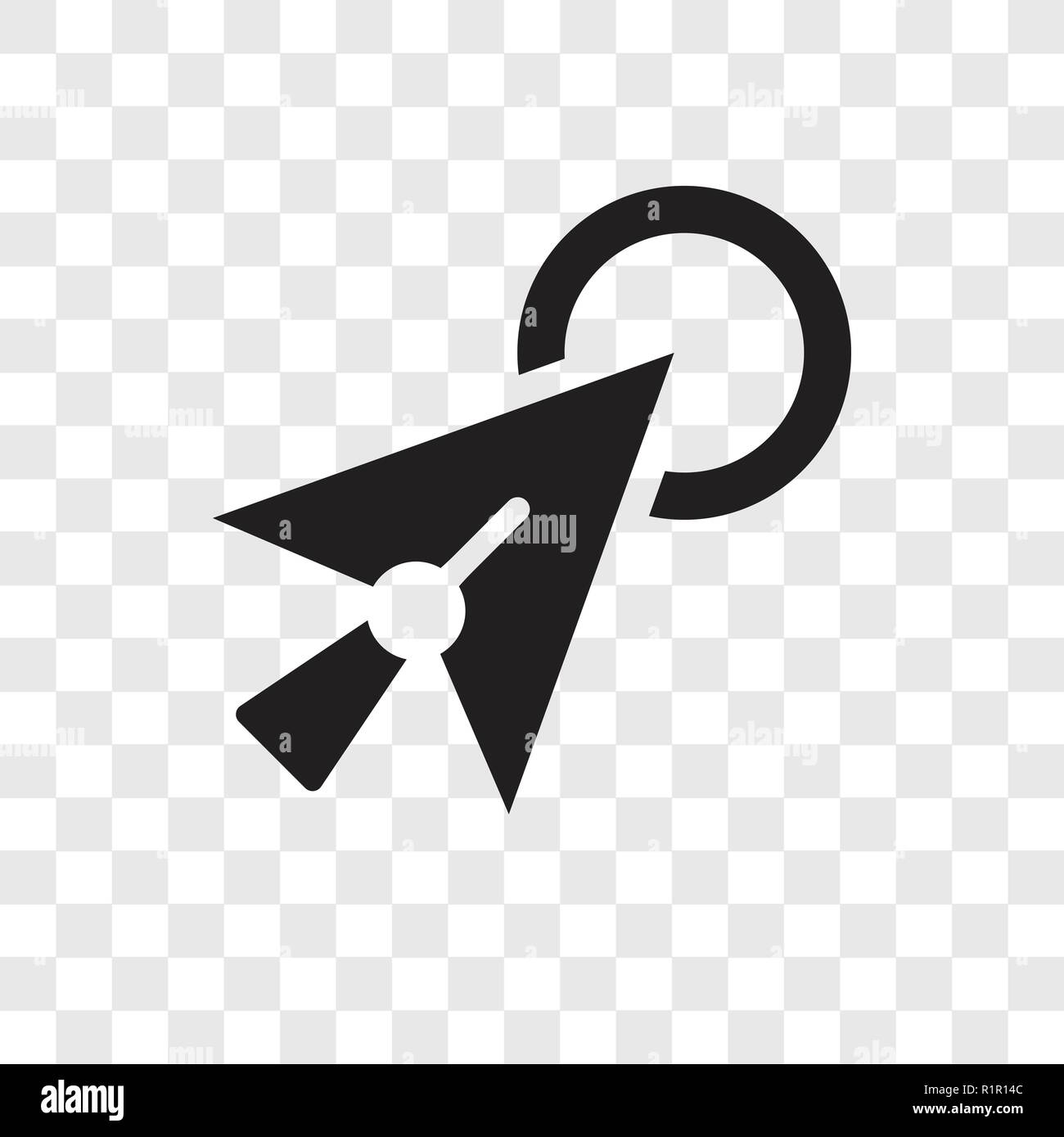 Cursor vector icon isolated on transparent background, Cursor ...