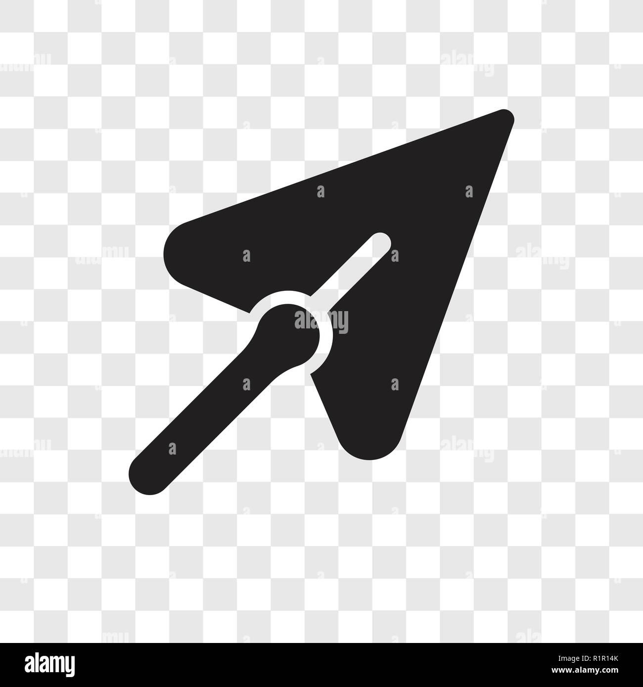 Cursor vector icon isolated on transparent background, Cursor ...