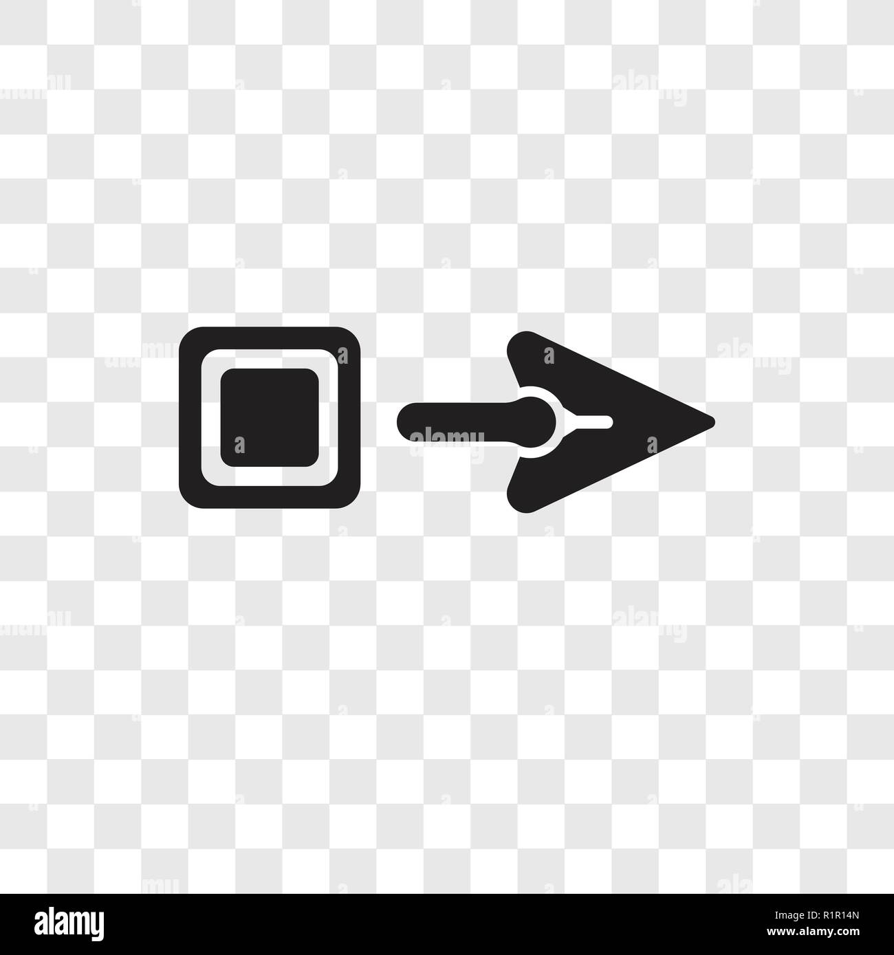 Move vector icon isolated on transparent background, Move transparency ...