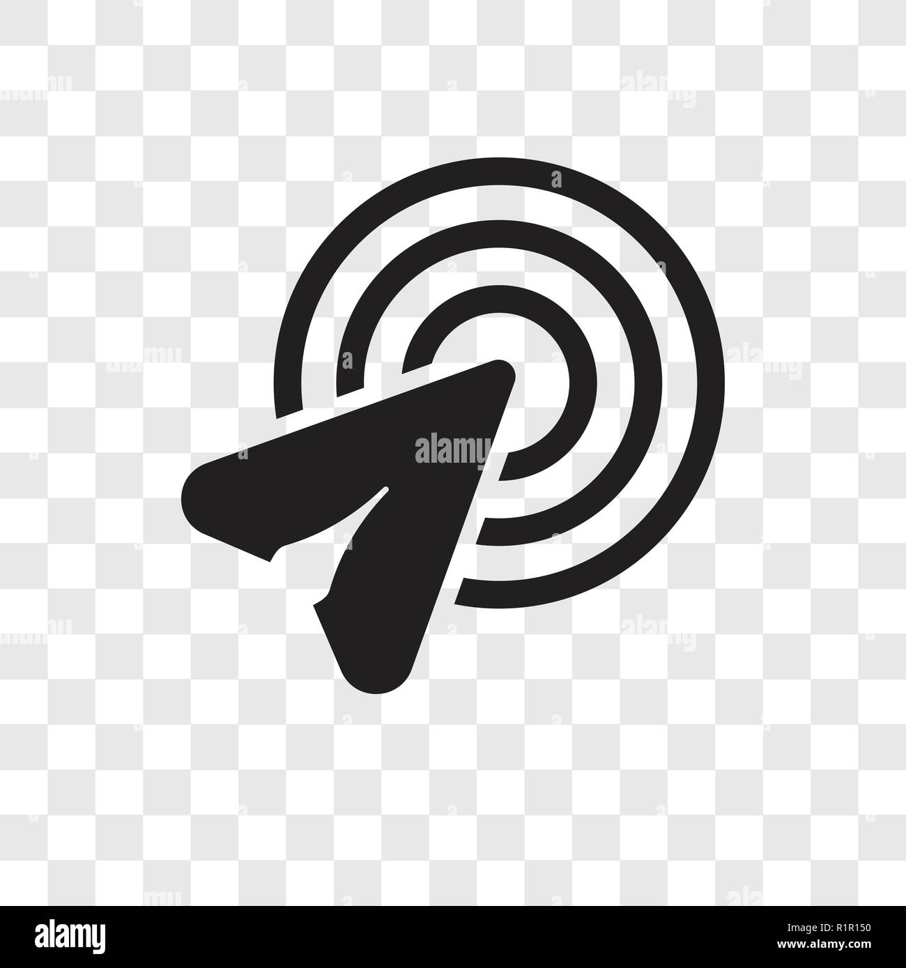 Cursor vector icon isolated on transparent background, Cursor ...