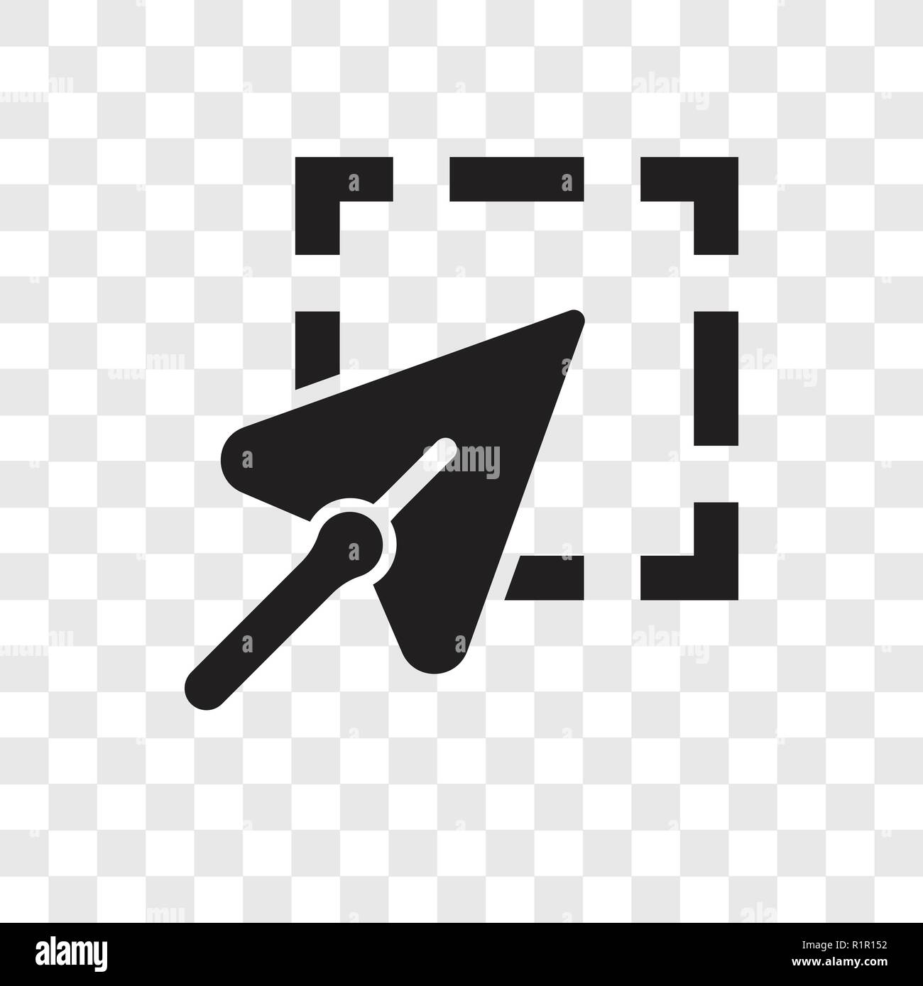 Selection vector icon isolated on transparent background, Selection ...