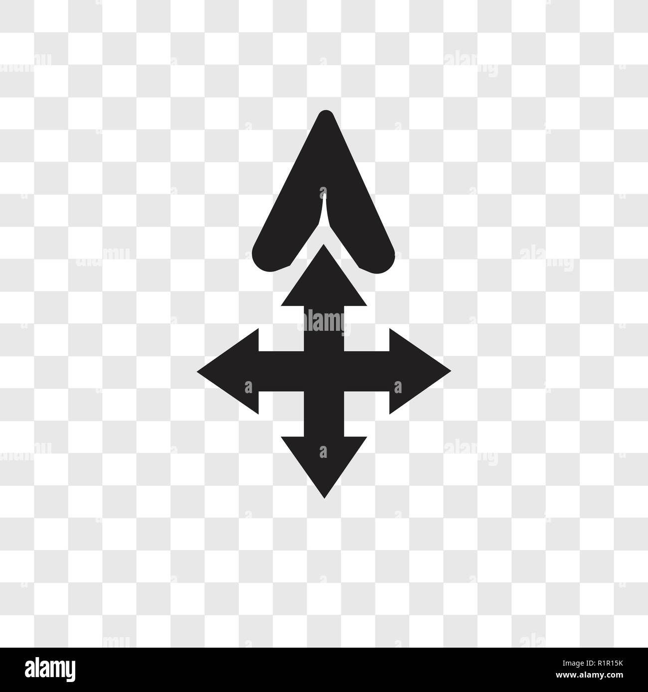 Move vector icon isolated on transparent background, Move transparency ...