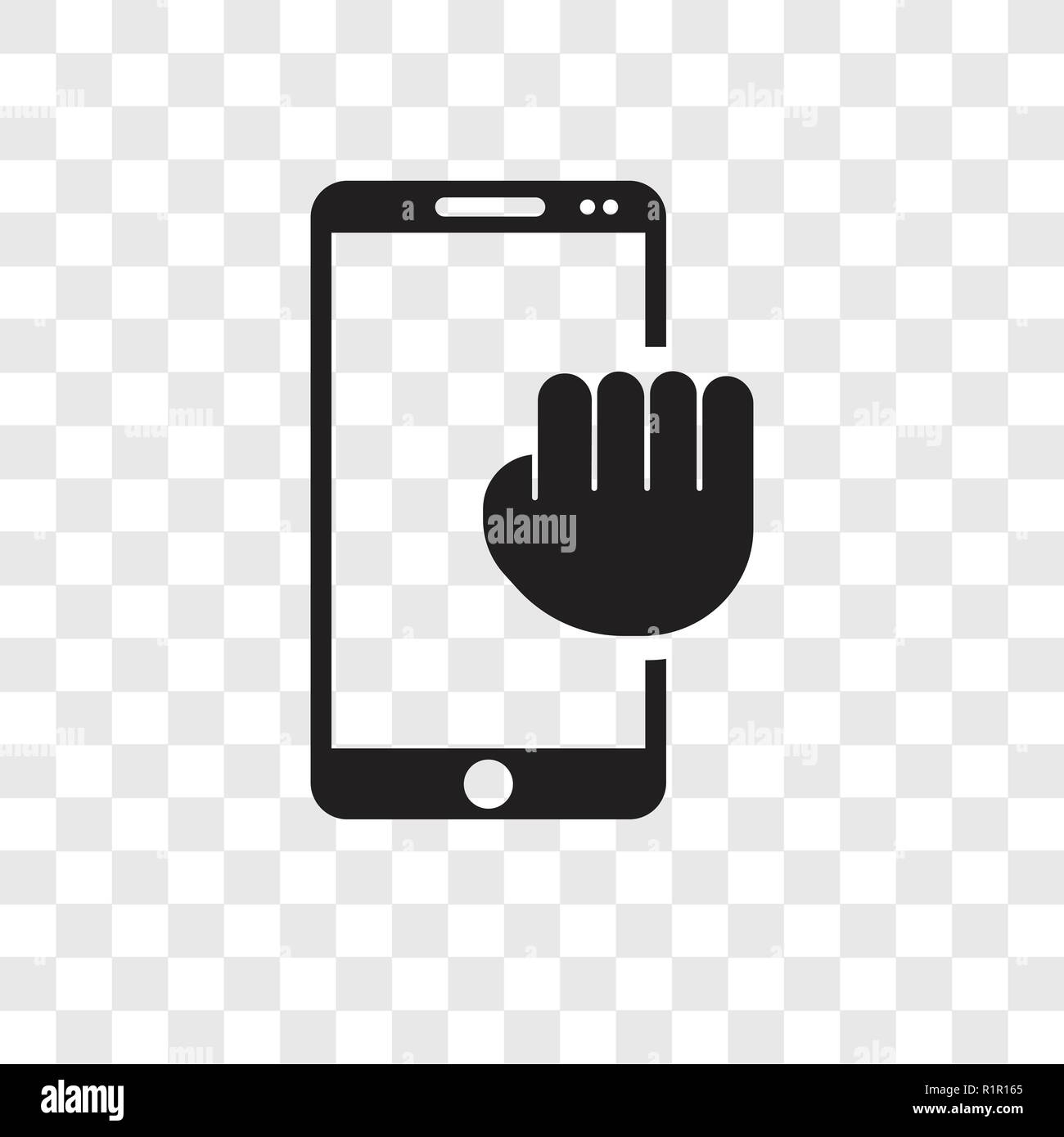 Hold vector icon isolated on transparent background, Hold transparency ...