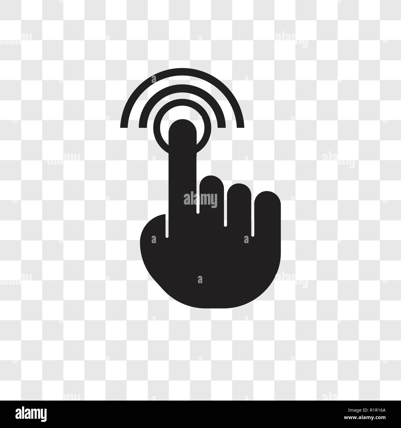 Tap vector icon isolated on transparent background, Tap transparency ...