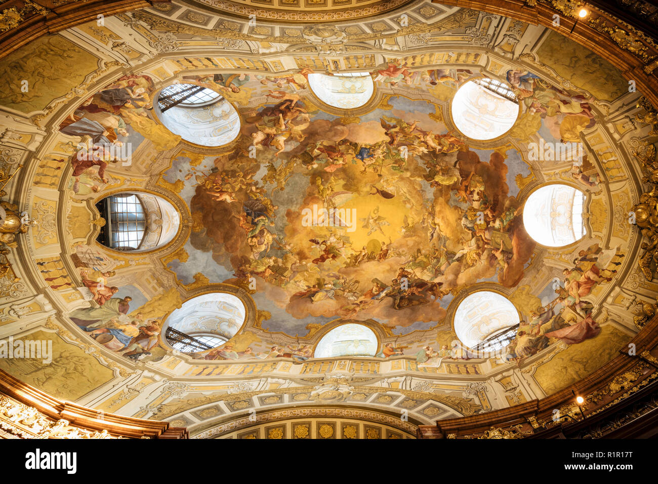 Interior of The Austrian National Library, Vienna, Austria Stock Photo ...