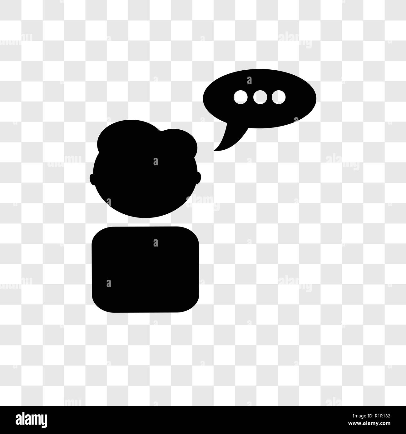 User vector icon isolated on transparent background, User transparency ...