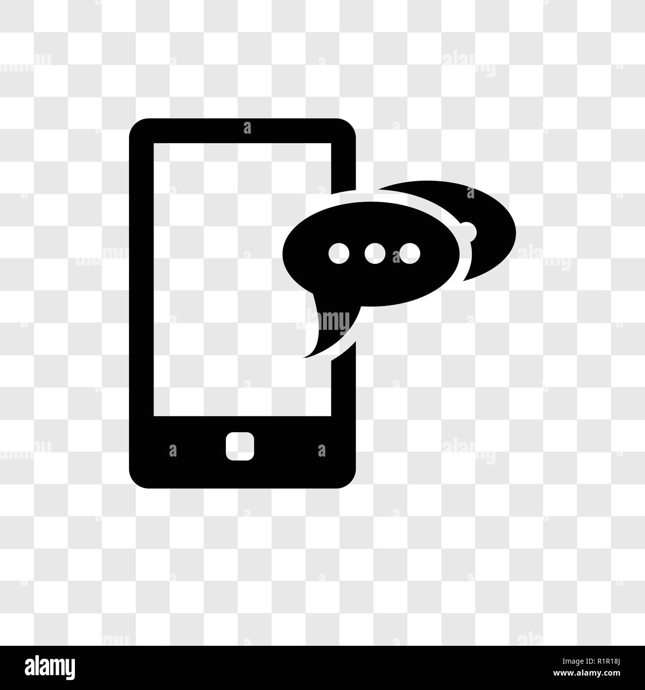 Smartphone vector icon isolated on transparent background, Smartphone ...