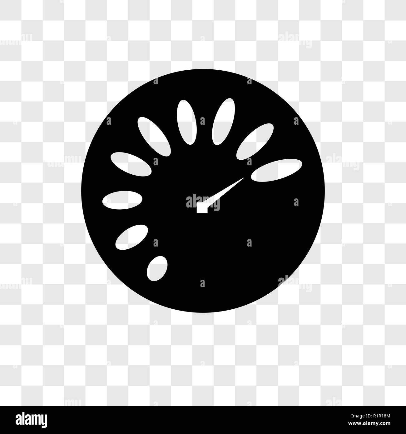 Speedometer vector icon isolated on transparent background, Speedometer ...
