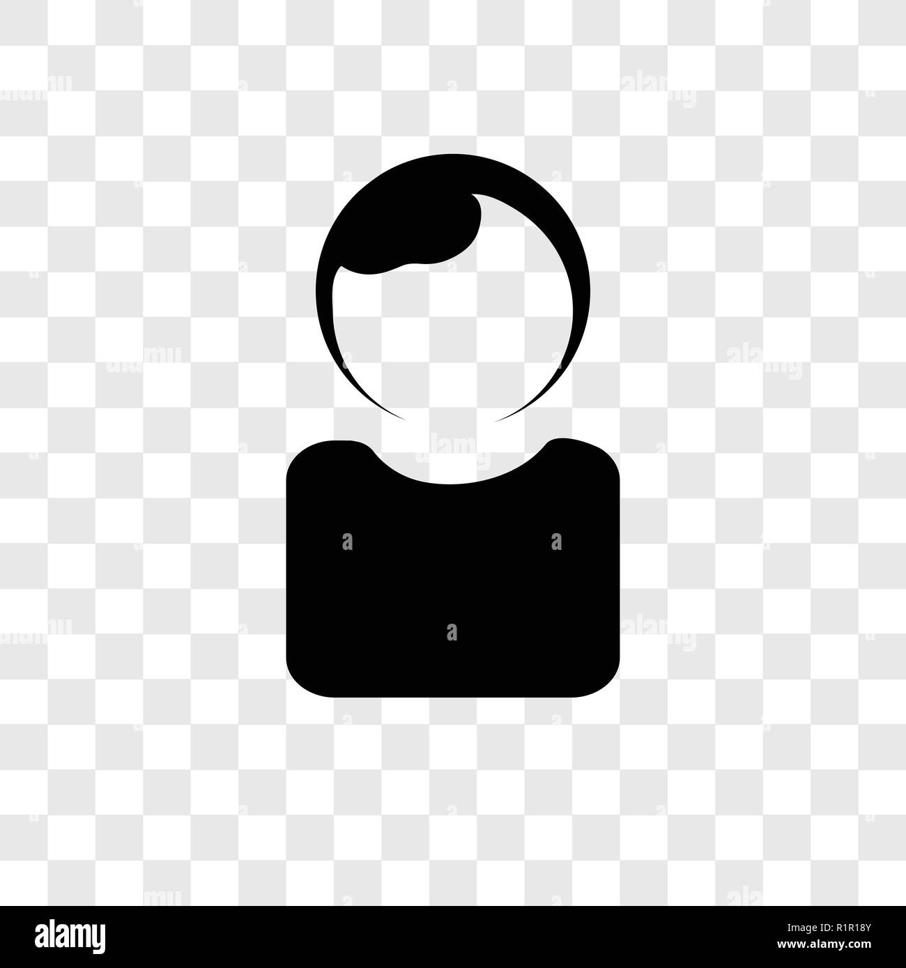 User vector icon isolated on transparent background, User transparency ...