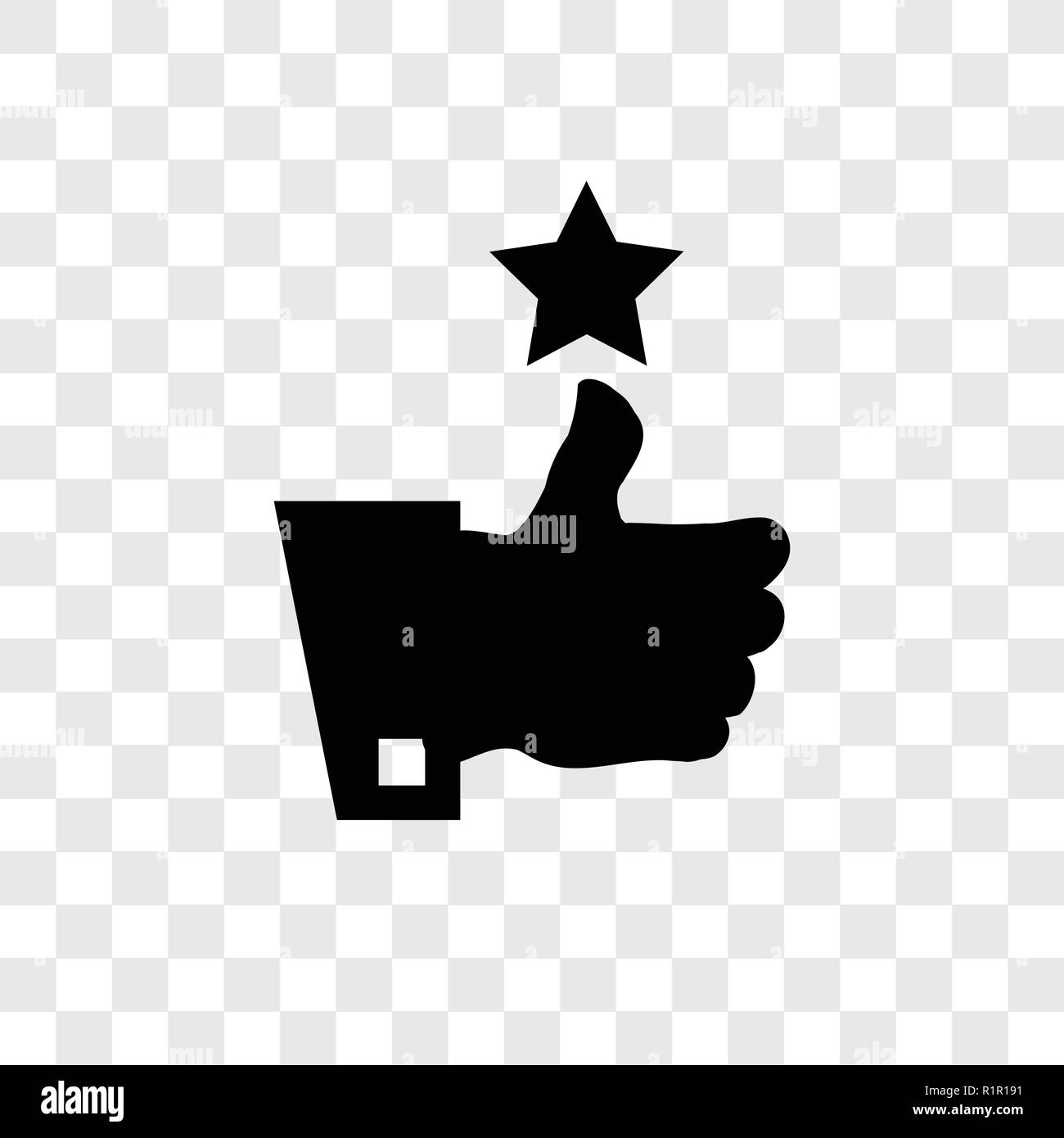 Like vector icon isolated on transparent background, Like transparency ...