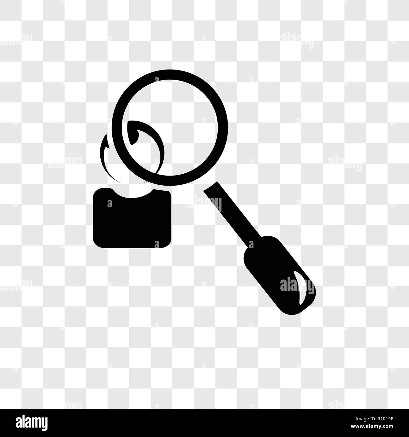 Search vector icon isolated on transparent background, Search ...