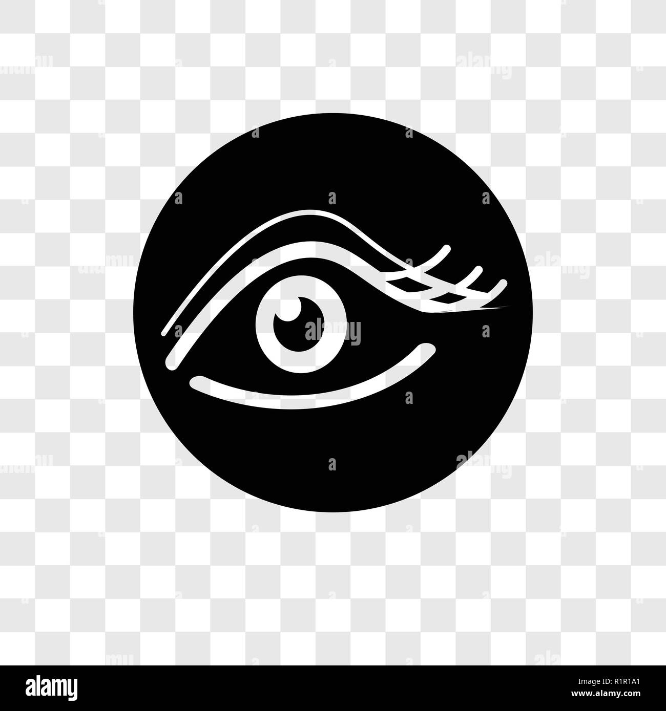 Eye vector icon isolated on transparent background, Eye transparency ...