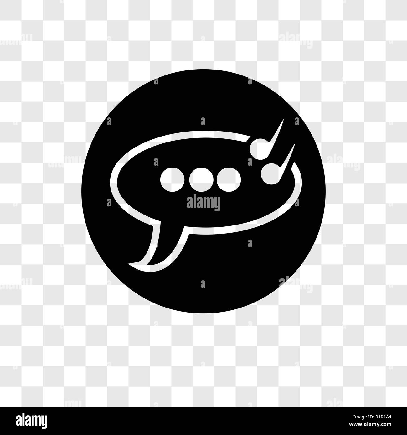 Chat vector icon isolated on transparent background, Chat transparency ...