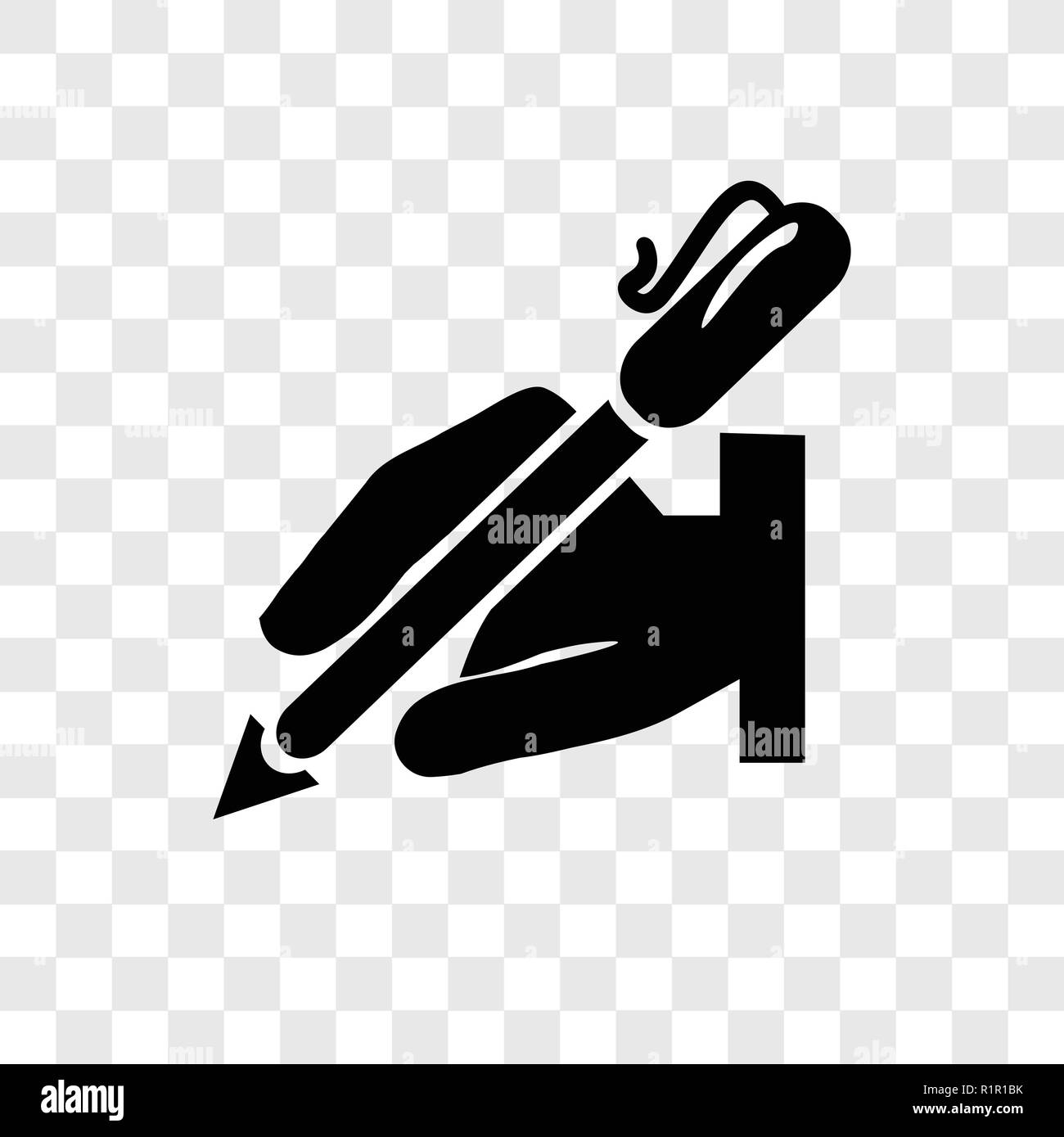 Writing vector icon isolated on transparent background, Writing ...