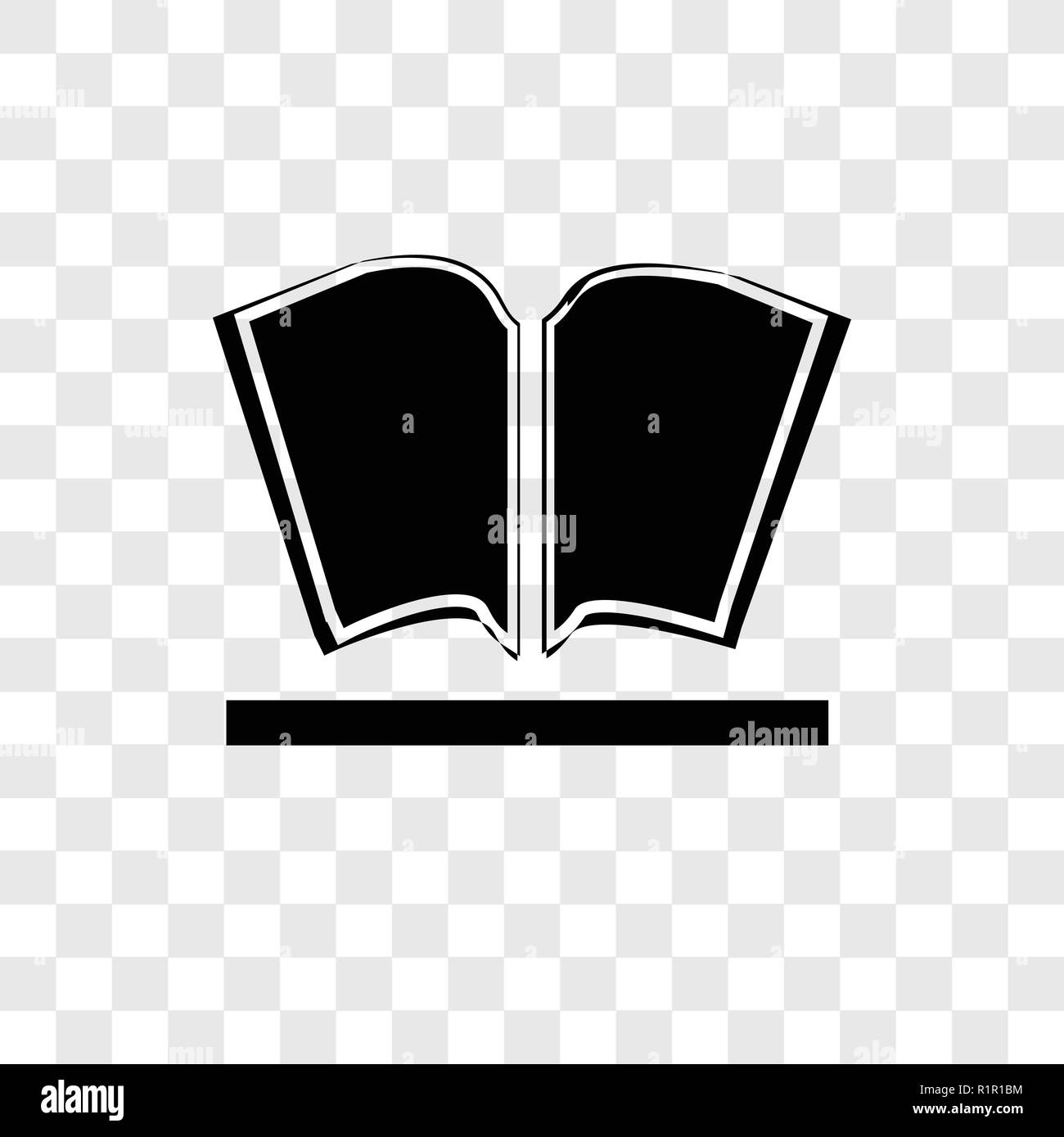 Open book vector icon isolated on transparent background, Open book ...
