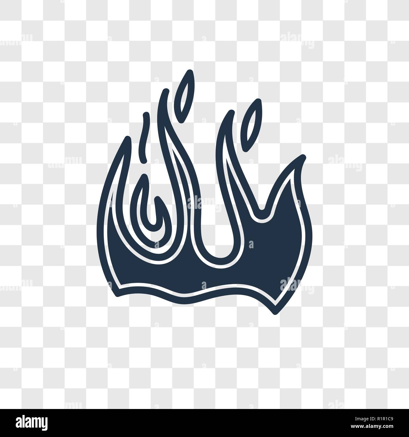 Fire vector icon isolated on transparent background, Fire transparency ...