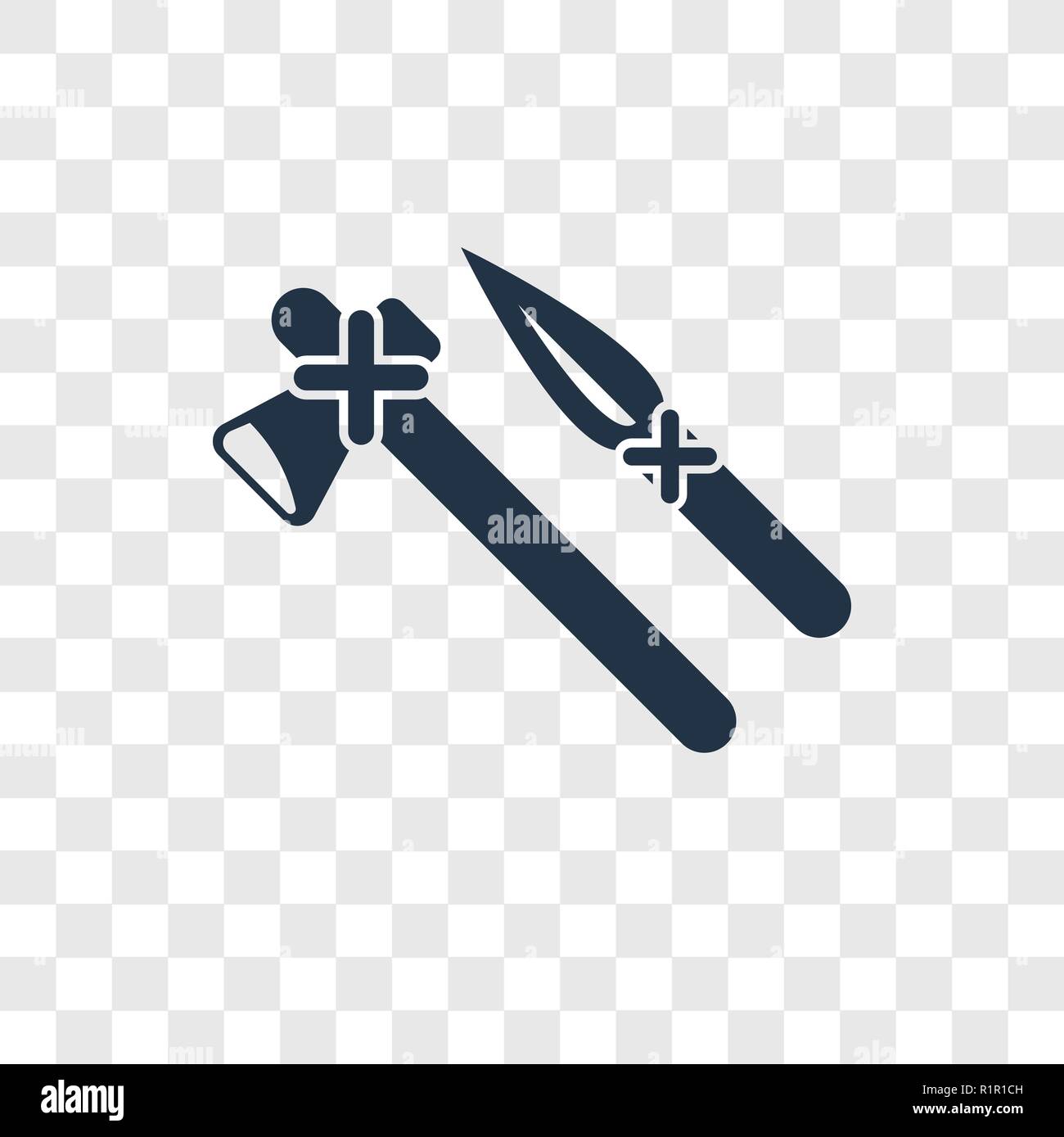 Axe vector icon isolated on transparent background, Axe transparency ...