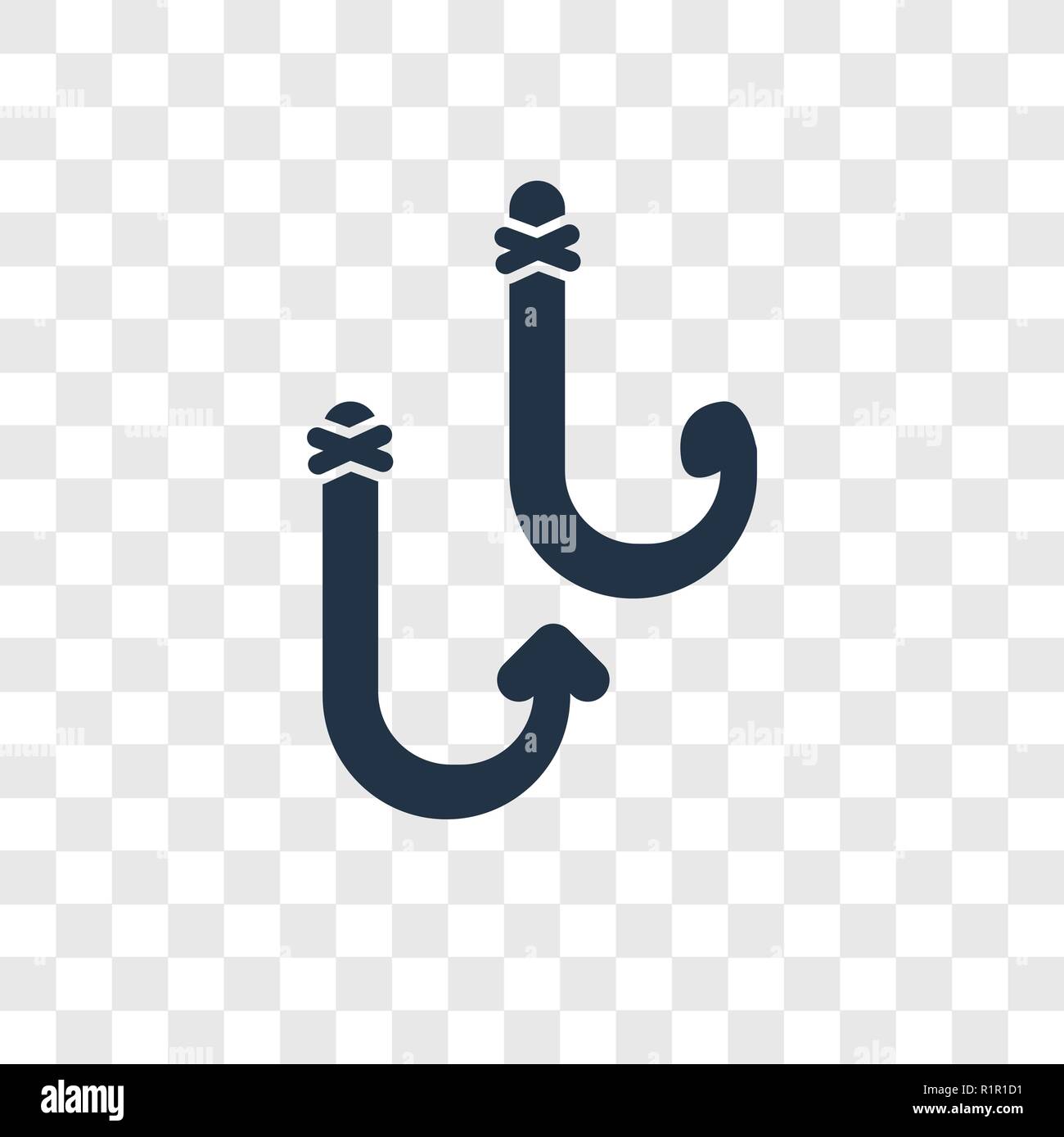 Hook vector icon isolated on transparent background, Hook transparency ...