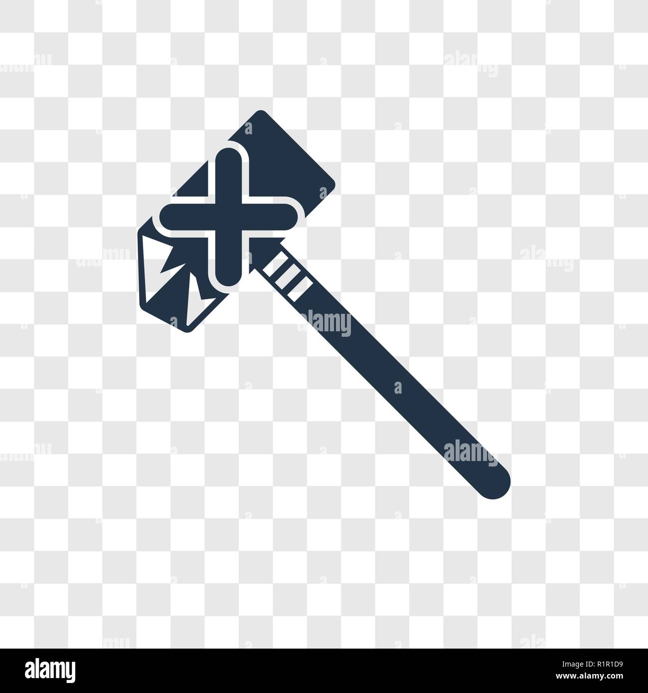 Axe vector icon isolated on transparent background, Axe transparency ...
